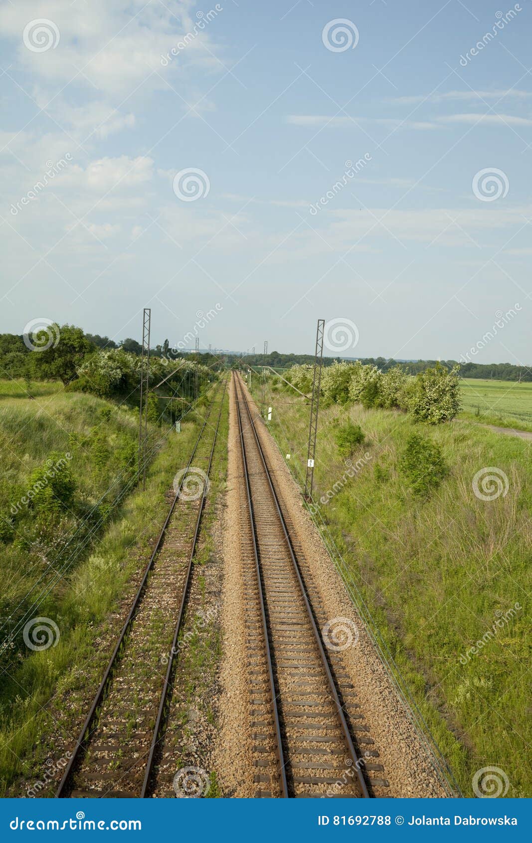Empty track of railway stock photo. Image of scenery - 81692788