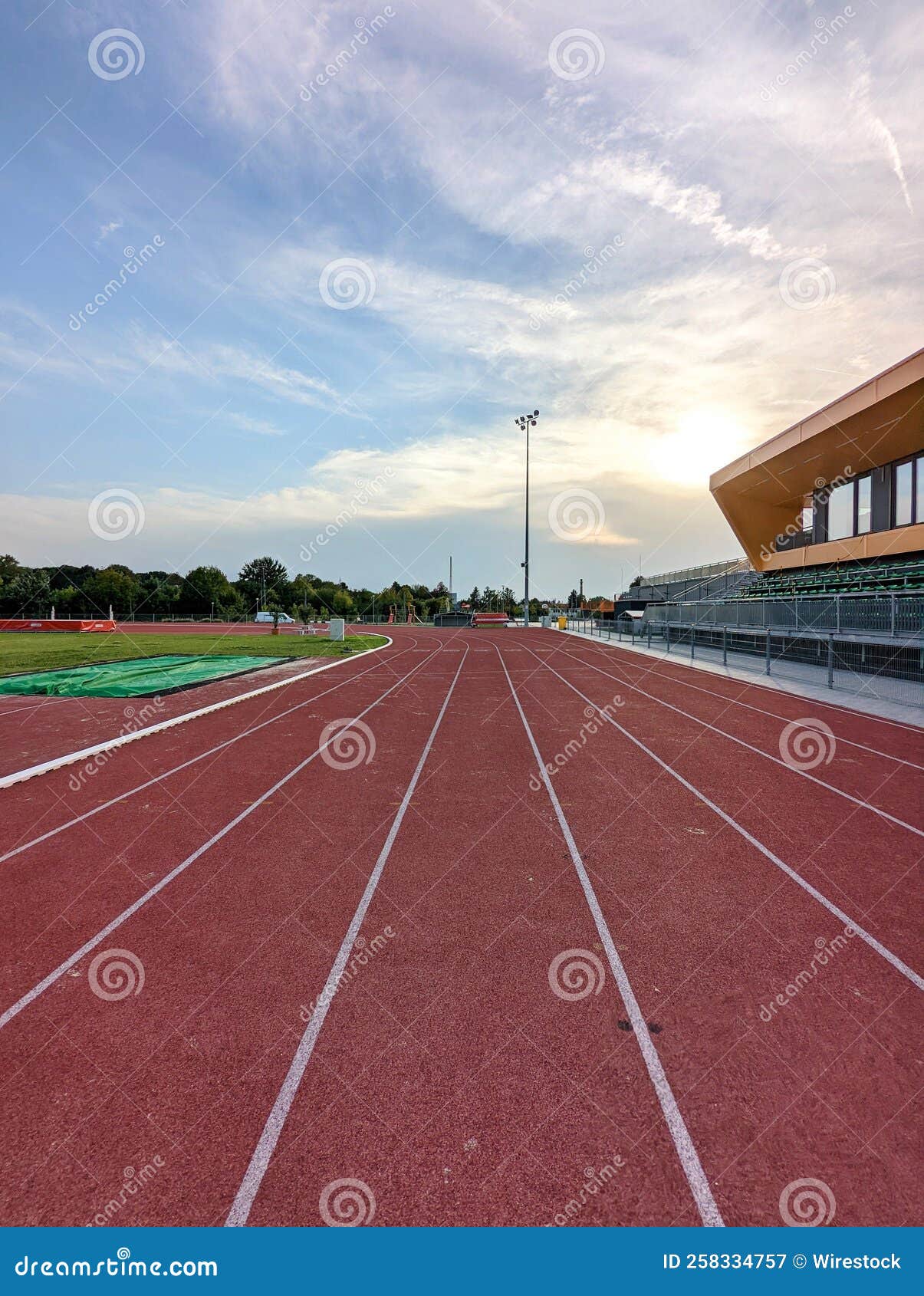 Empty Running Tracks in an Athletic Stadium Editorial Photography ...