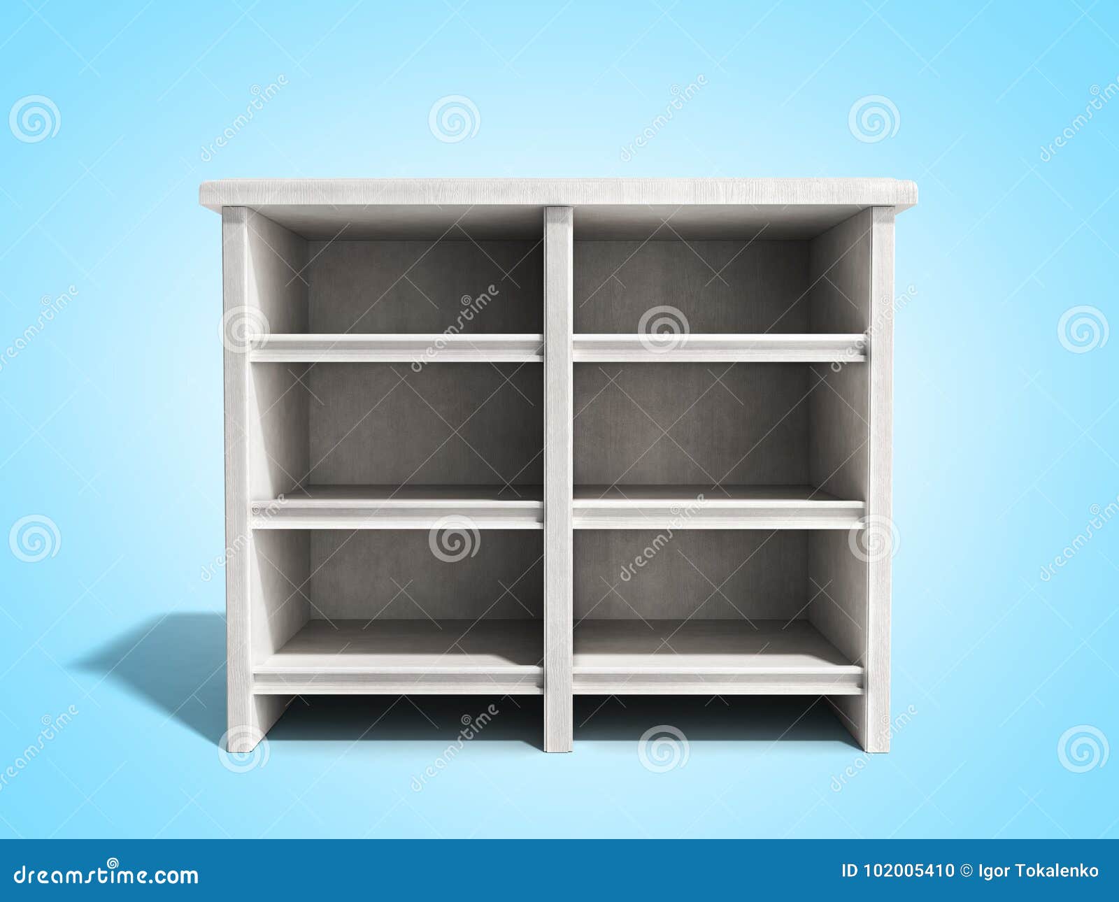 Empty Trading Table 3d Render on Blue Background Stock Illustration ...