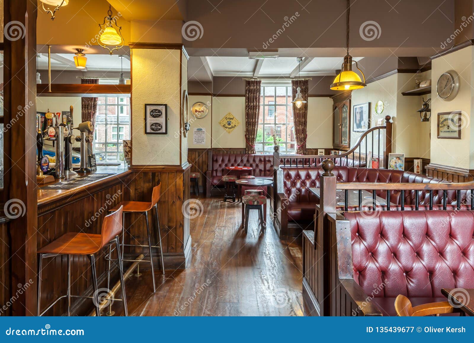 Traditional British Pub Interior Editorial Photography - Image of ...