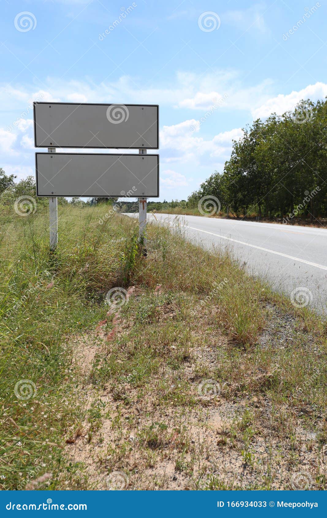 Empty Traffic Sign on Countryside Road Stock Image - Image of highway ...