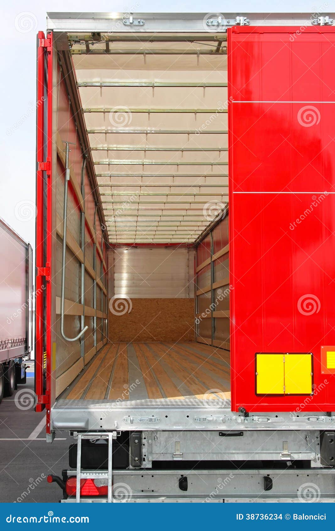 Empty trailer stock photo. Image of trailer, transit - 38736234