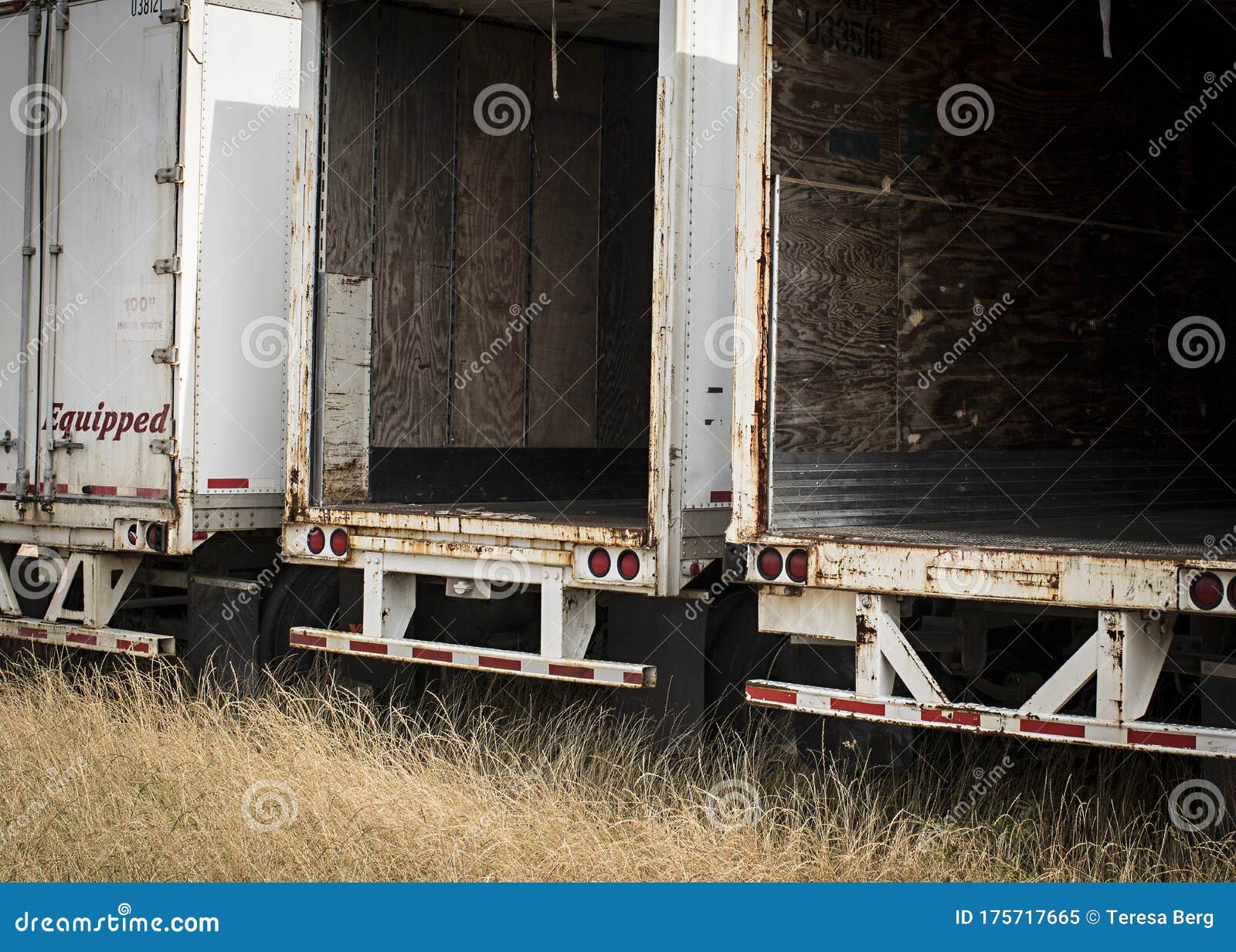 Empty Trailers Waiting for Cargo As the Economy Stalls Out Stock Image ...