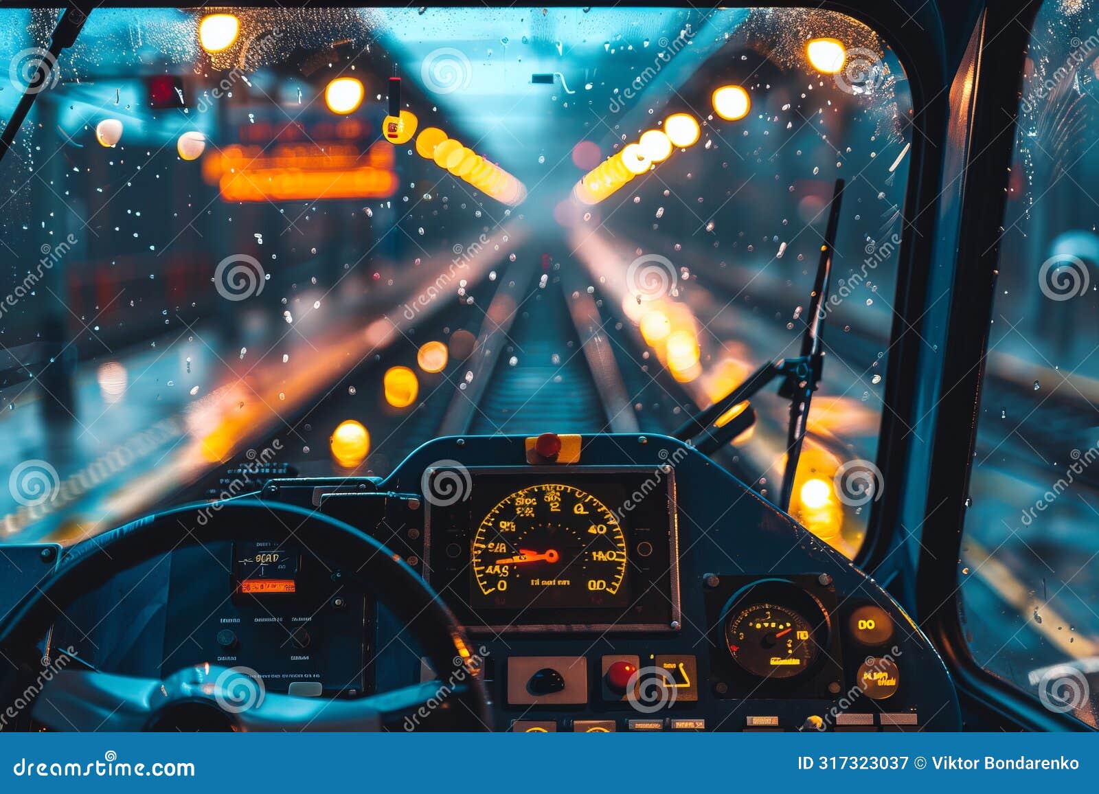Dashboard in the Cabin of a Locomotive Stock Image - Image of ...