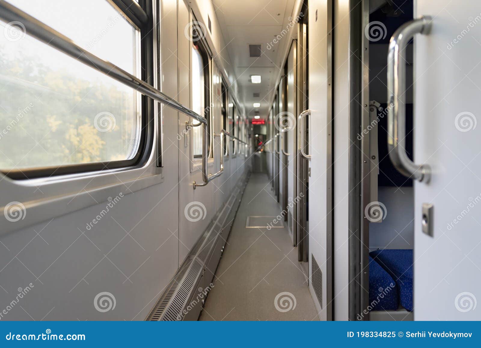 Empty Train Carriage. Coupe. Railroad Travel Stock Image - Image of ...