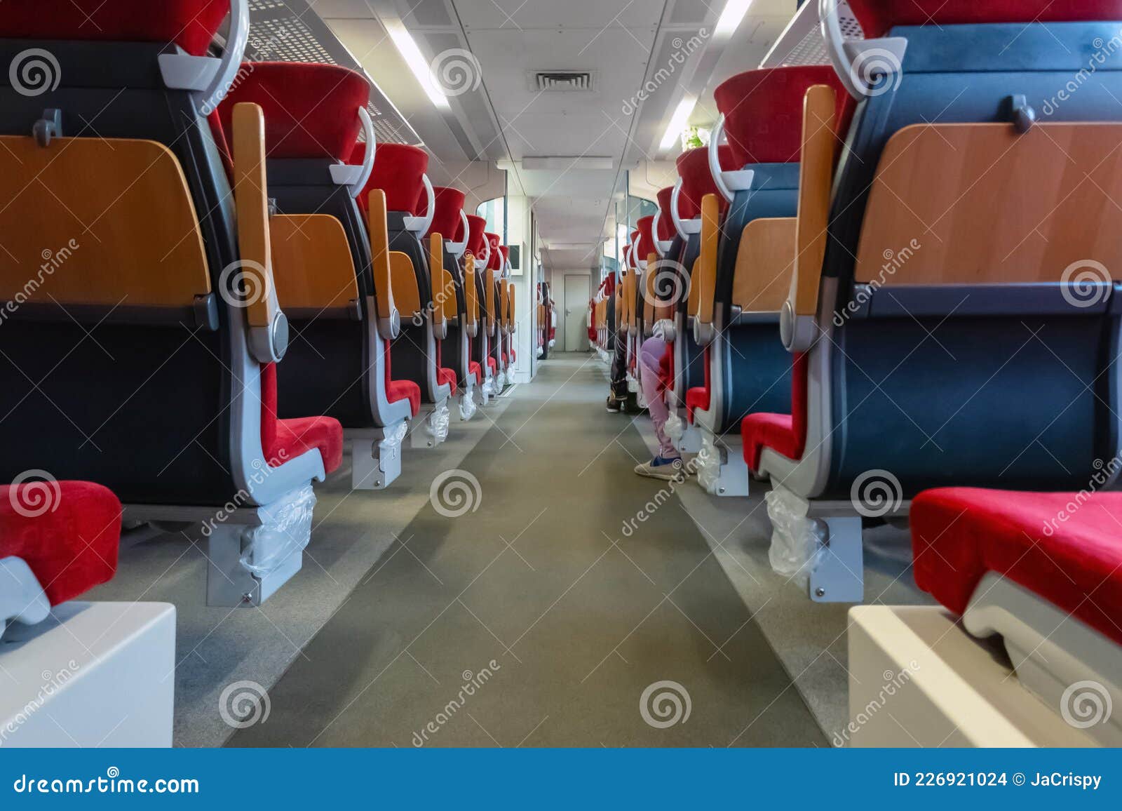 Inside The Wagon Train Germany, Dusseldorf. Empty Train Interior ...
