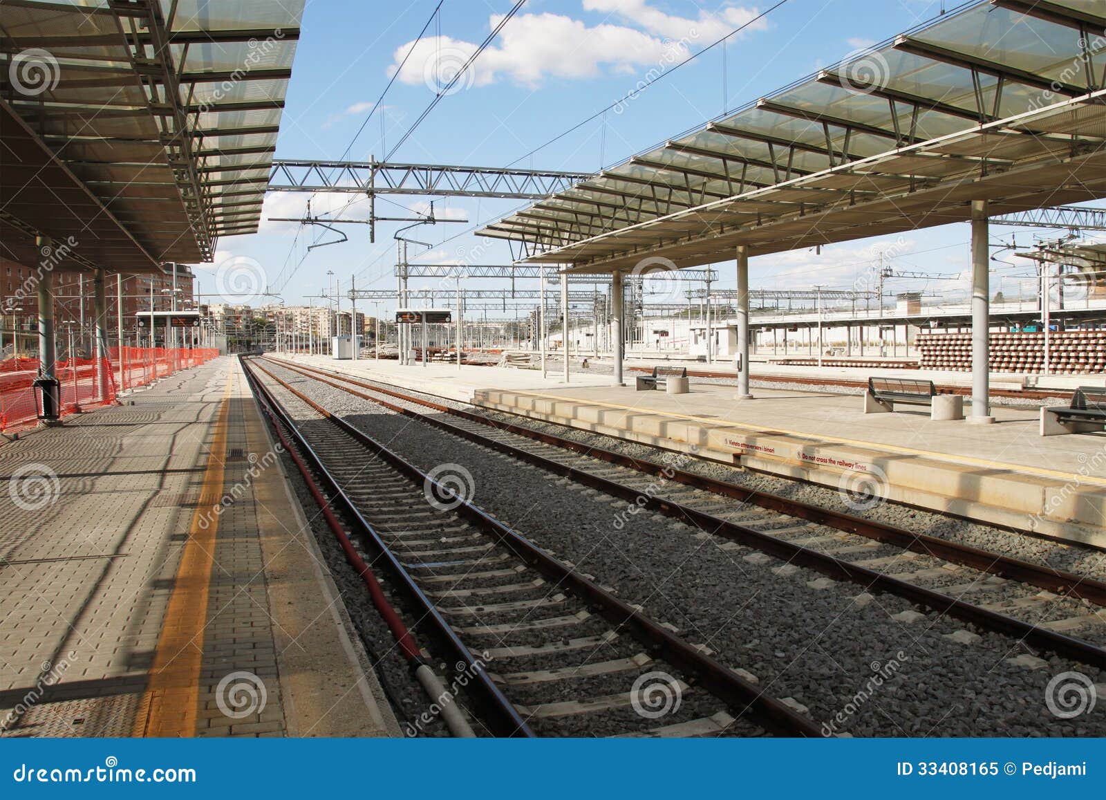 Empty train station stock image. Image of perspective - 33408165