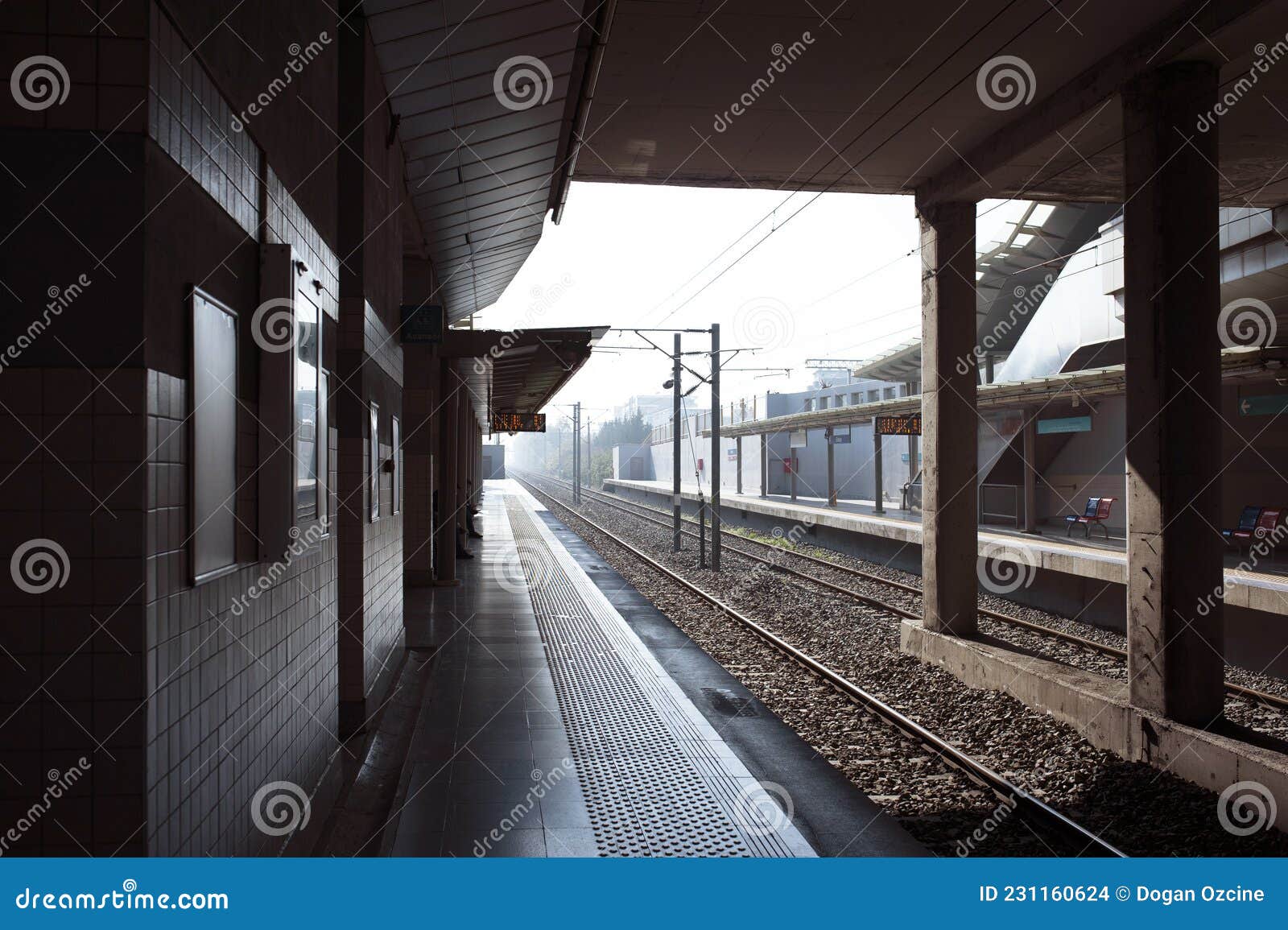 Empty train station stock photo. Image of platform, commuter - 231160624