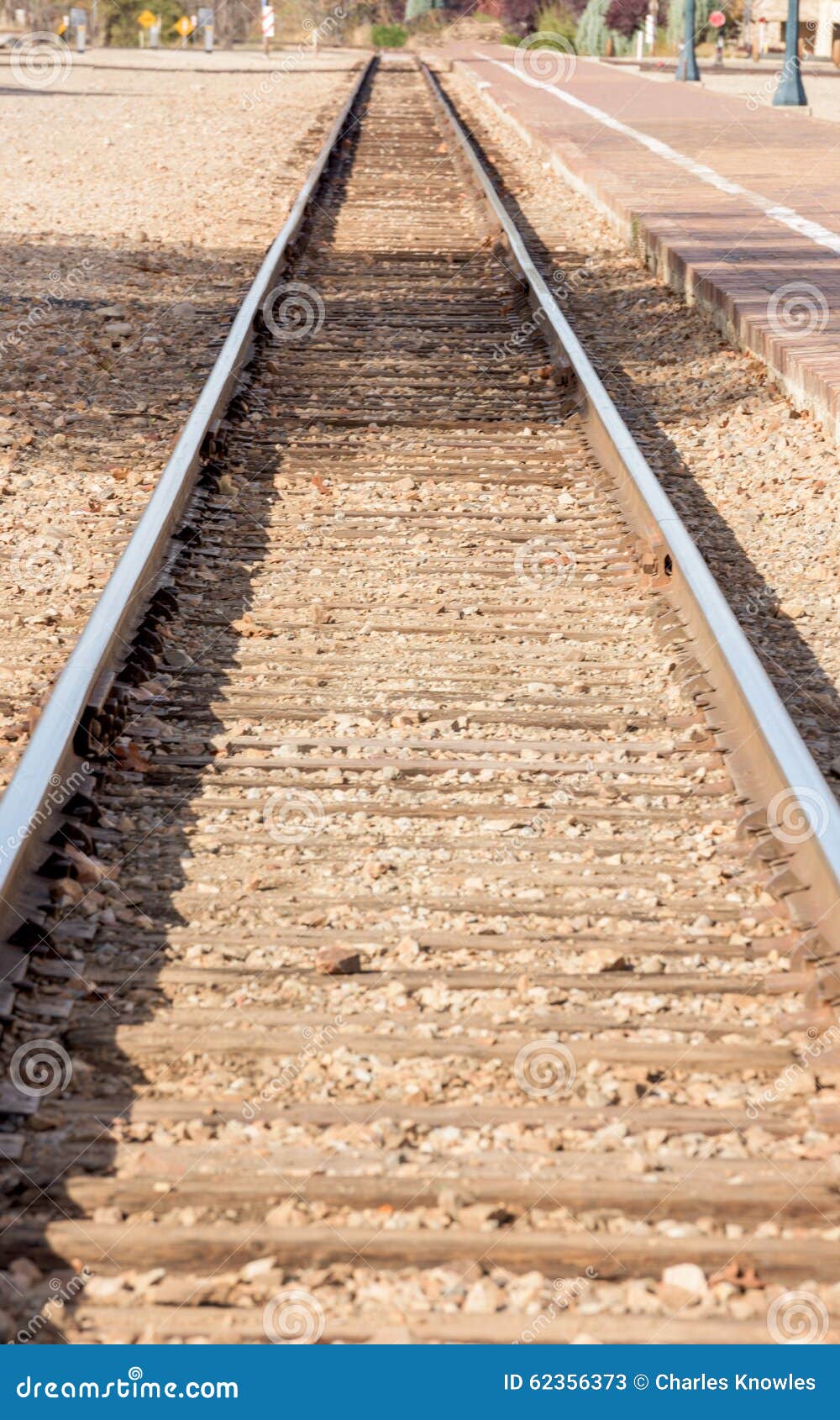 Empty Train Tracks at a Depot Stock Image - Image of traffic, buildings ...