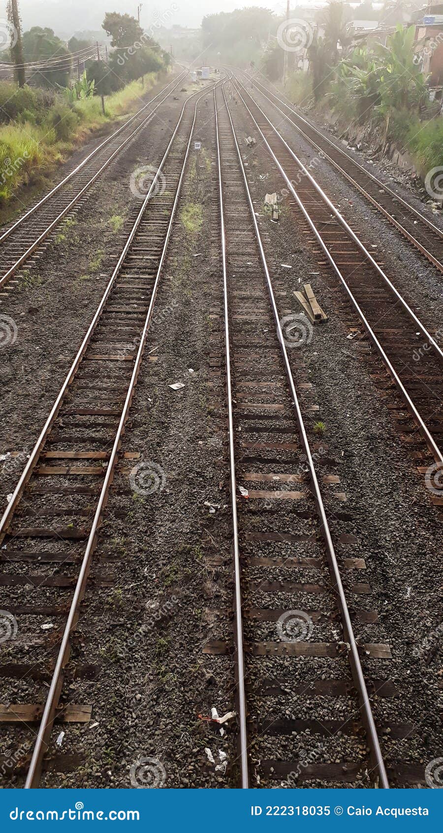 Empty Train Tracks, Railway, Railroad Stock Image - Image of direction ...