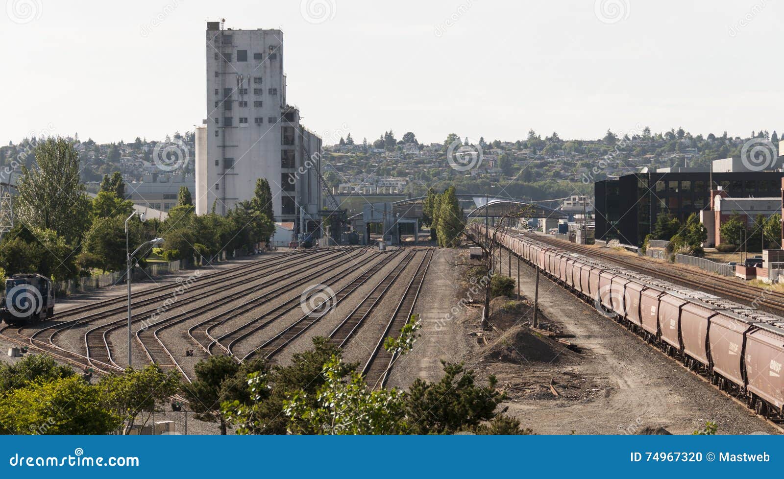 Empty Train Yard Stock Photography | CartoonDealer.com #74967320