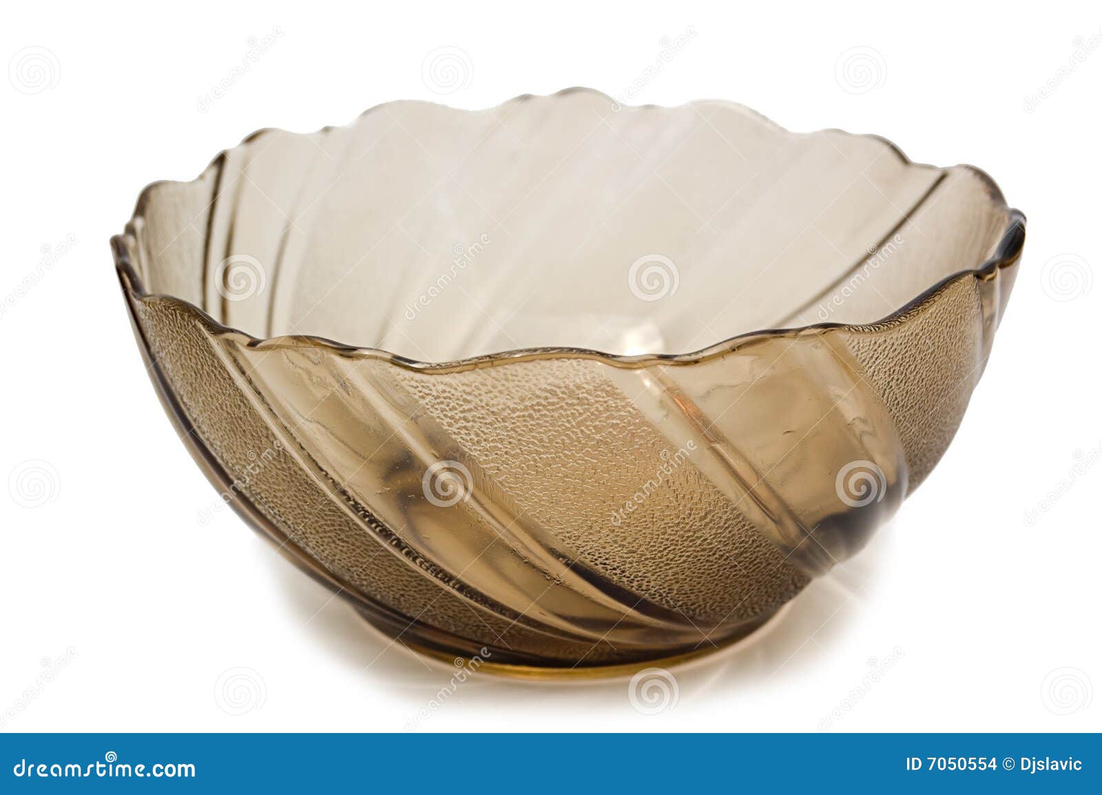Empty Transparent Brown Bowl Stock Photo - Image of table, prepare: 7050554