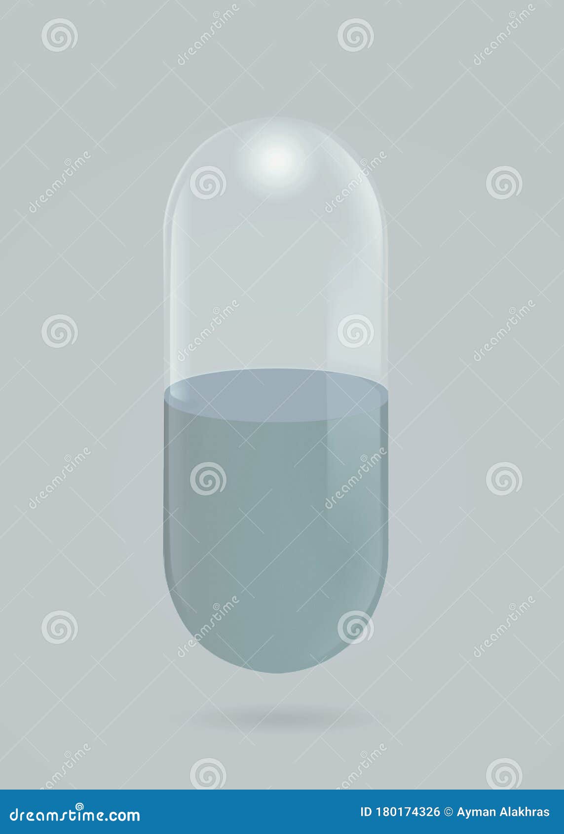 Transparent Capsule On Gray Background Stock Image | CartoonDealer.com ...