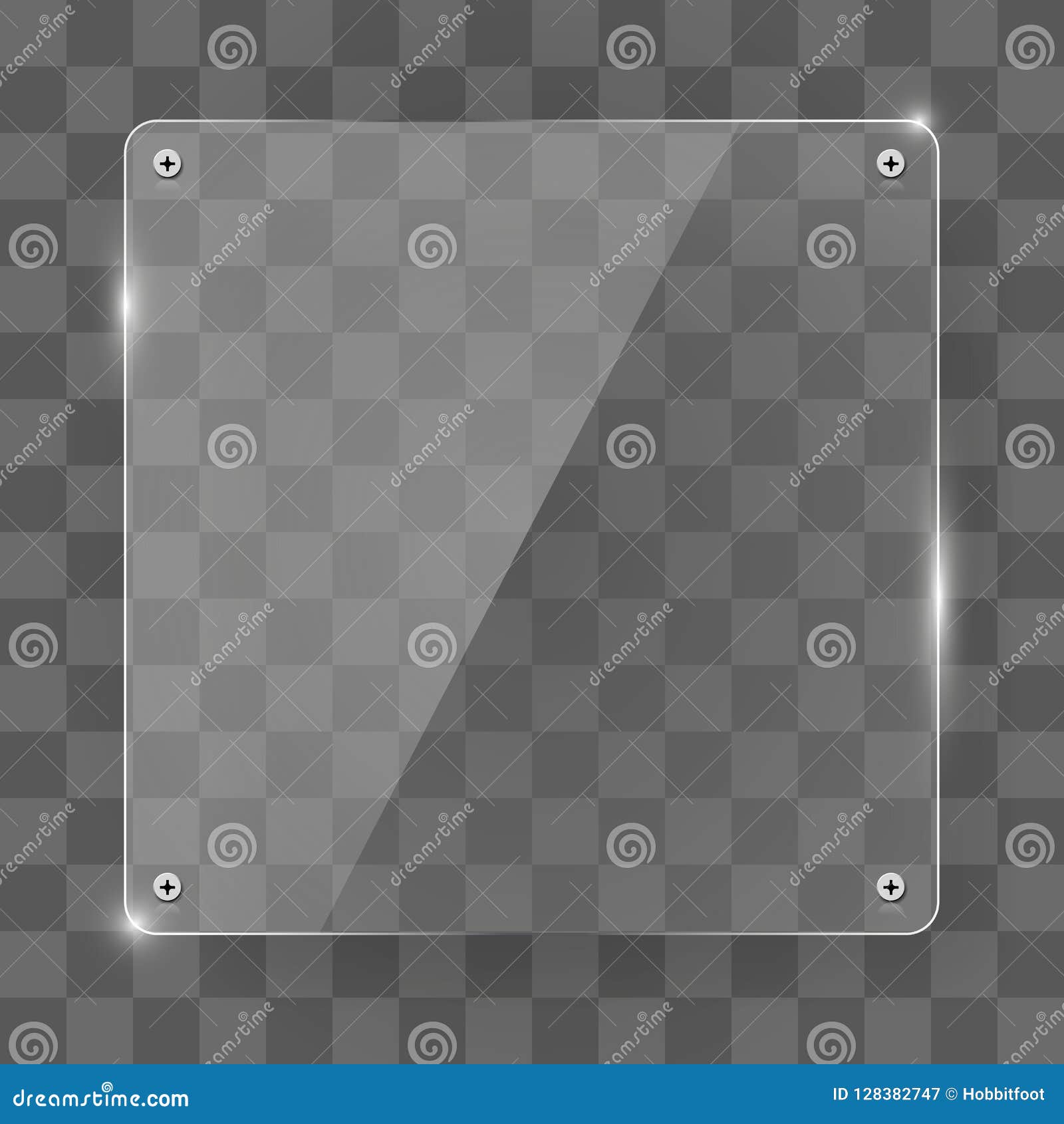 Empty Transparent Glass Framework. Stock Vector - Illustration of ...