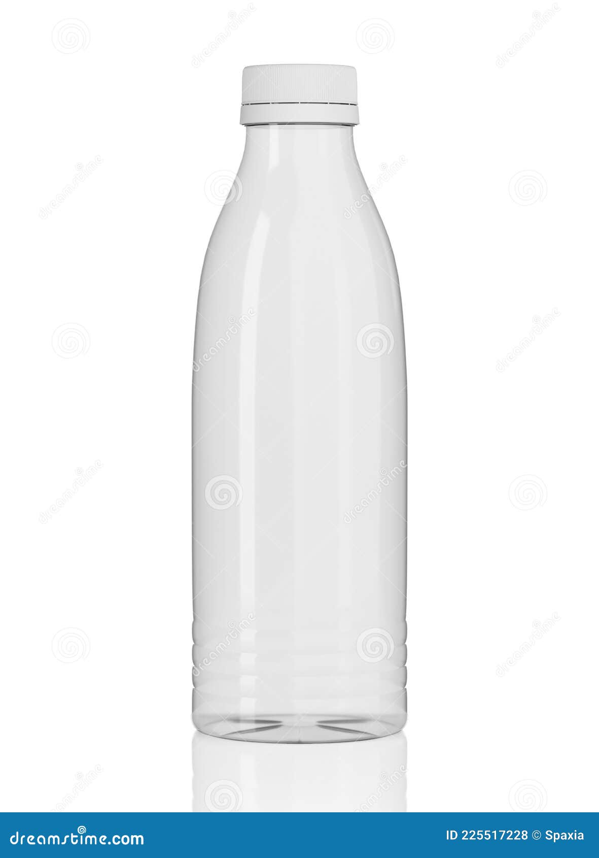 Empty Transparent Plastic Bottle Isolated on White Background Stock ...
