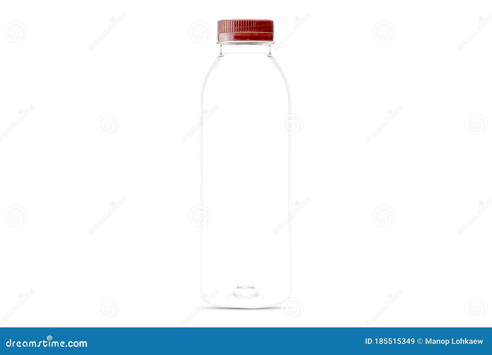 Empty Transparent Plastic Bottle on White Background with Clipping Path ...