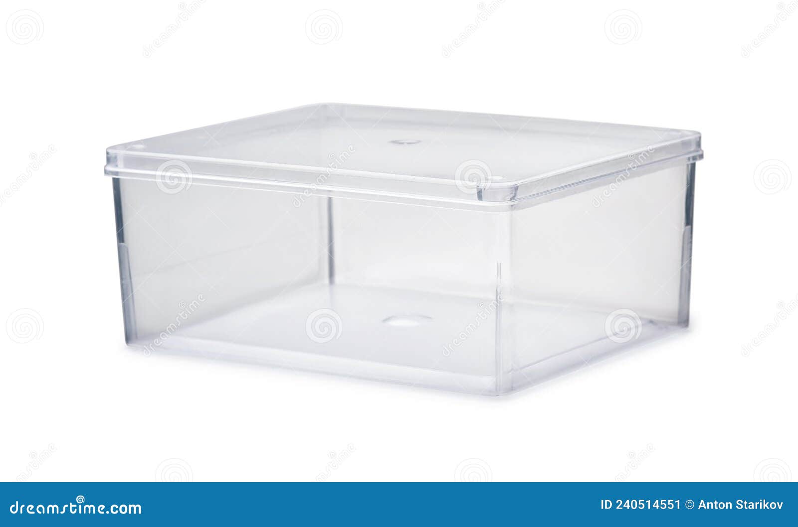 Empty Transparent Plastic Box Stock Image - Image of crate, closed ...