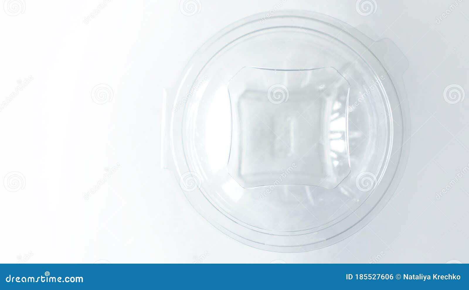 Empty Transparent Plastic Container on White Stock Photo - Image of ...