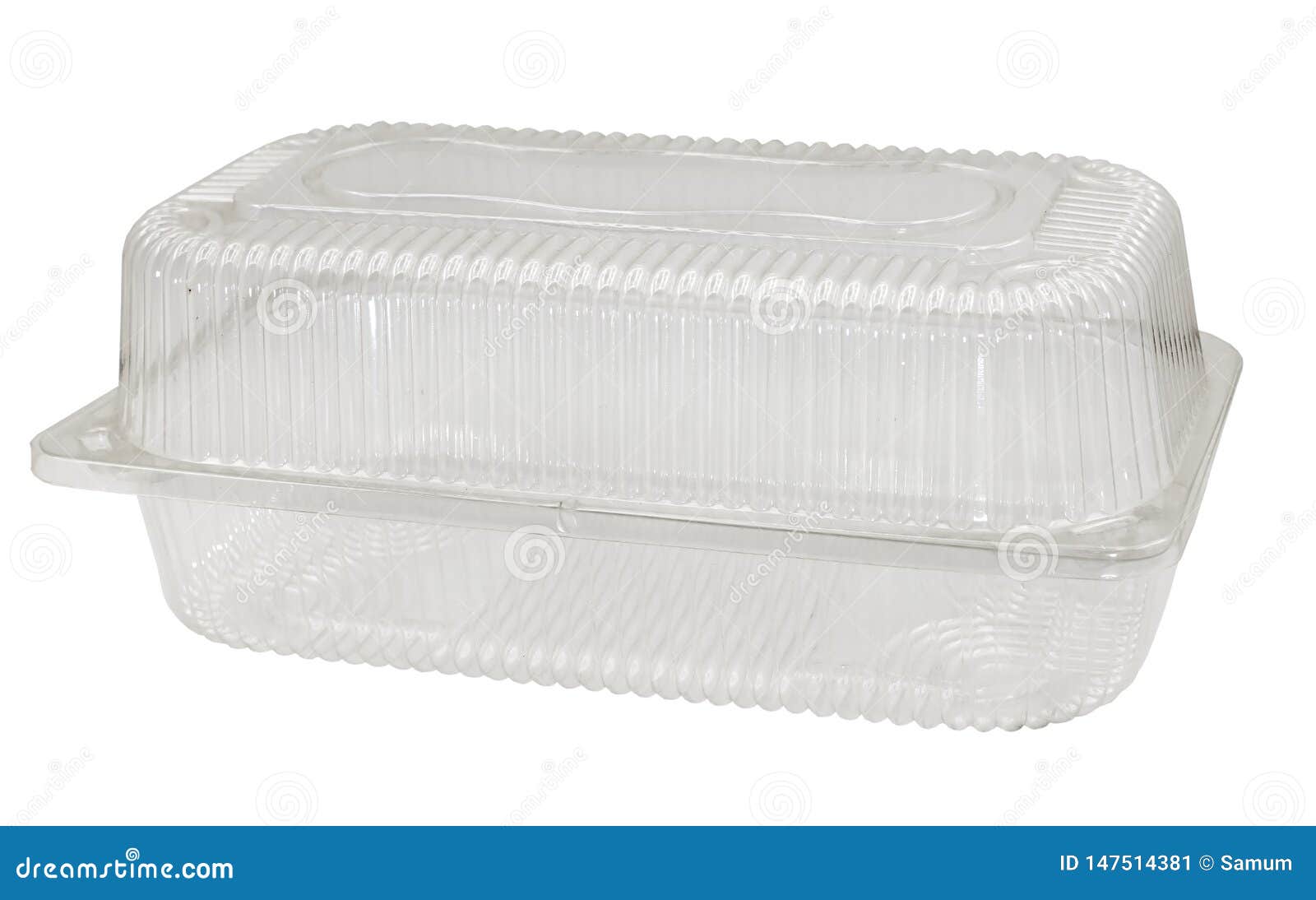 Empty Transparent Plastic Food Container Isolated Stock Image - Image ...