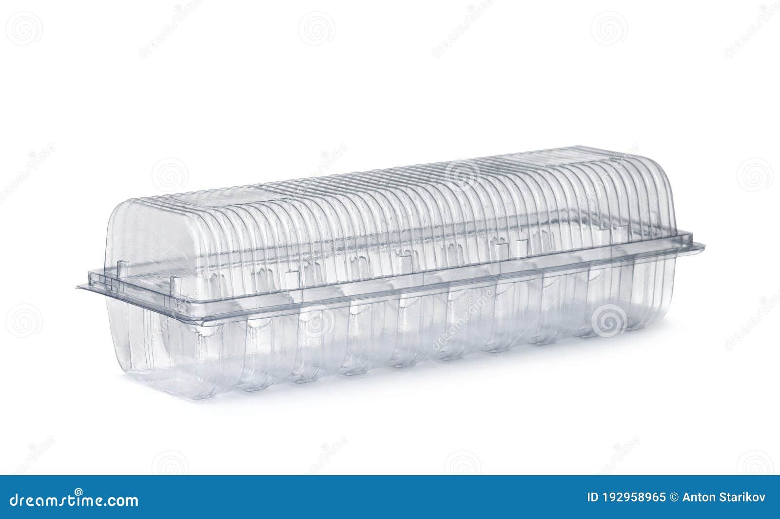 Empty Transparent Plastic Bottle. Isolated On White Background, Blue ...