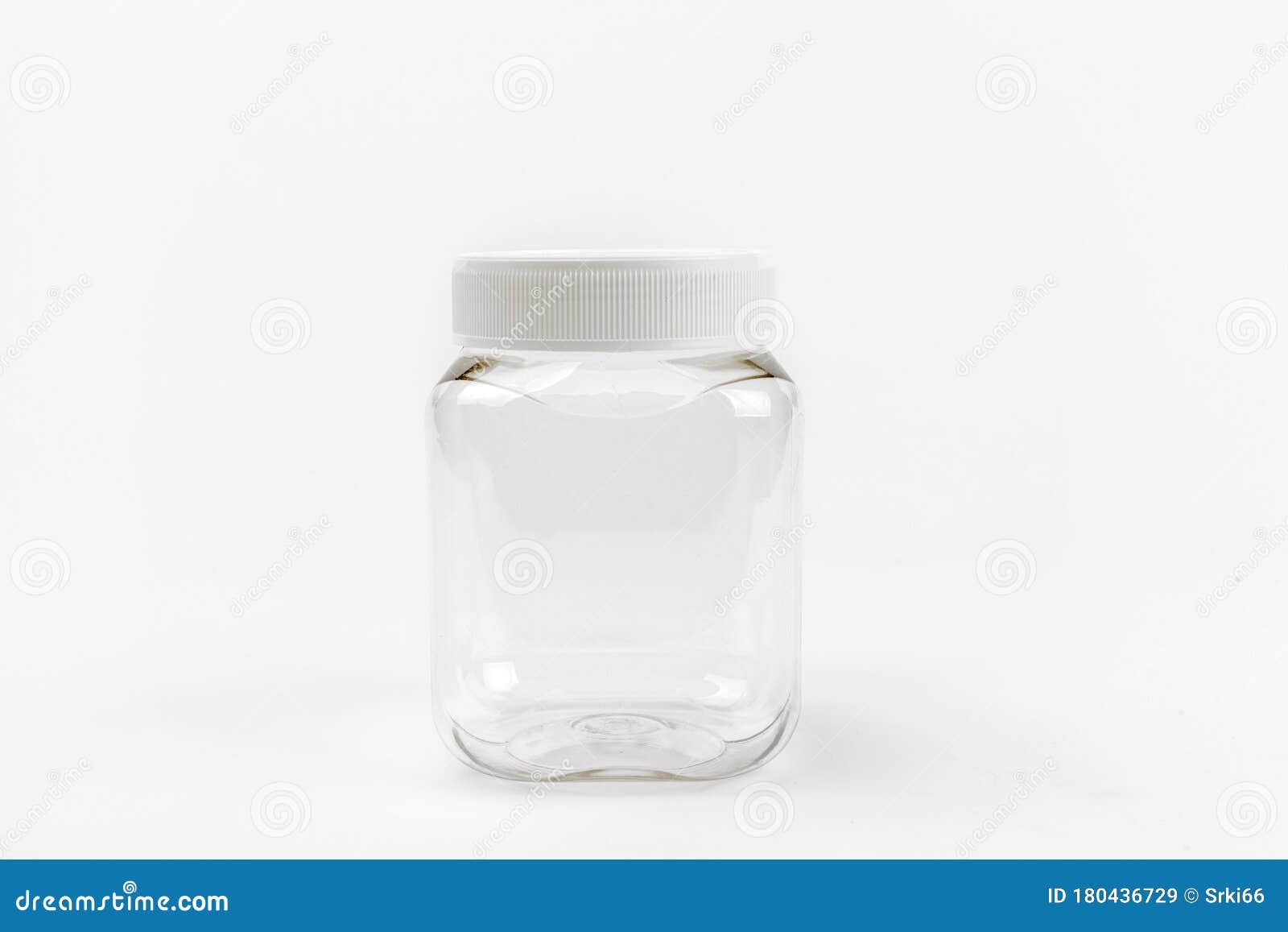 Empty Transparent Plastic Jar Stock Image - Image of space, translucent ...