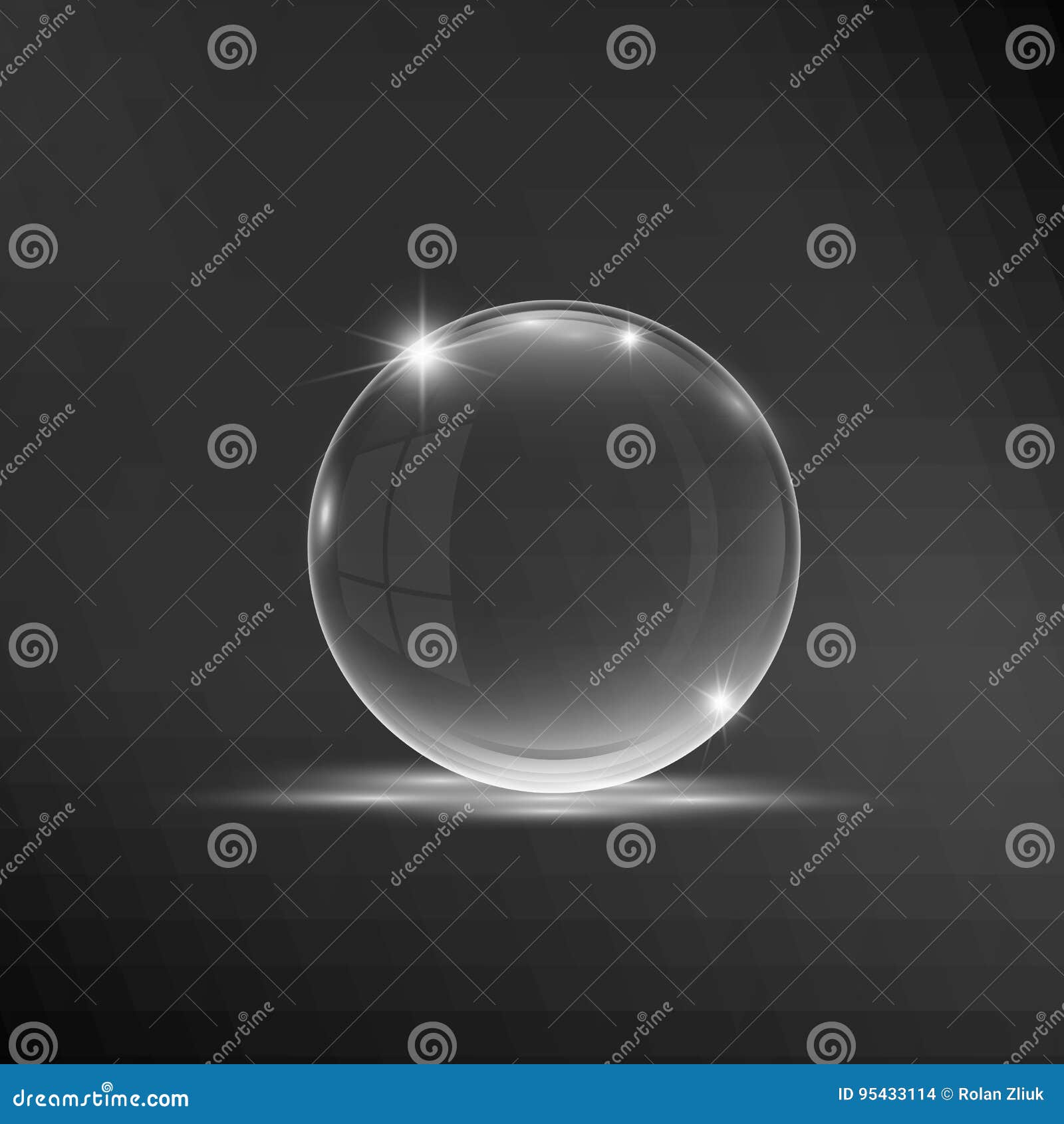 Empty transparent sphere stock vector. Illustration of beauty - 95433114