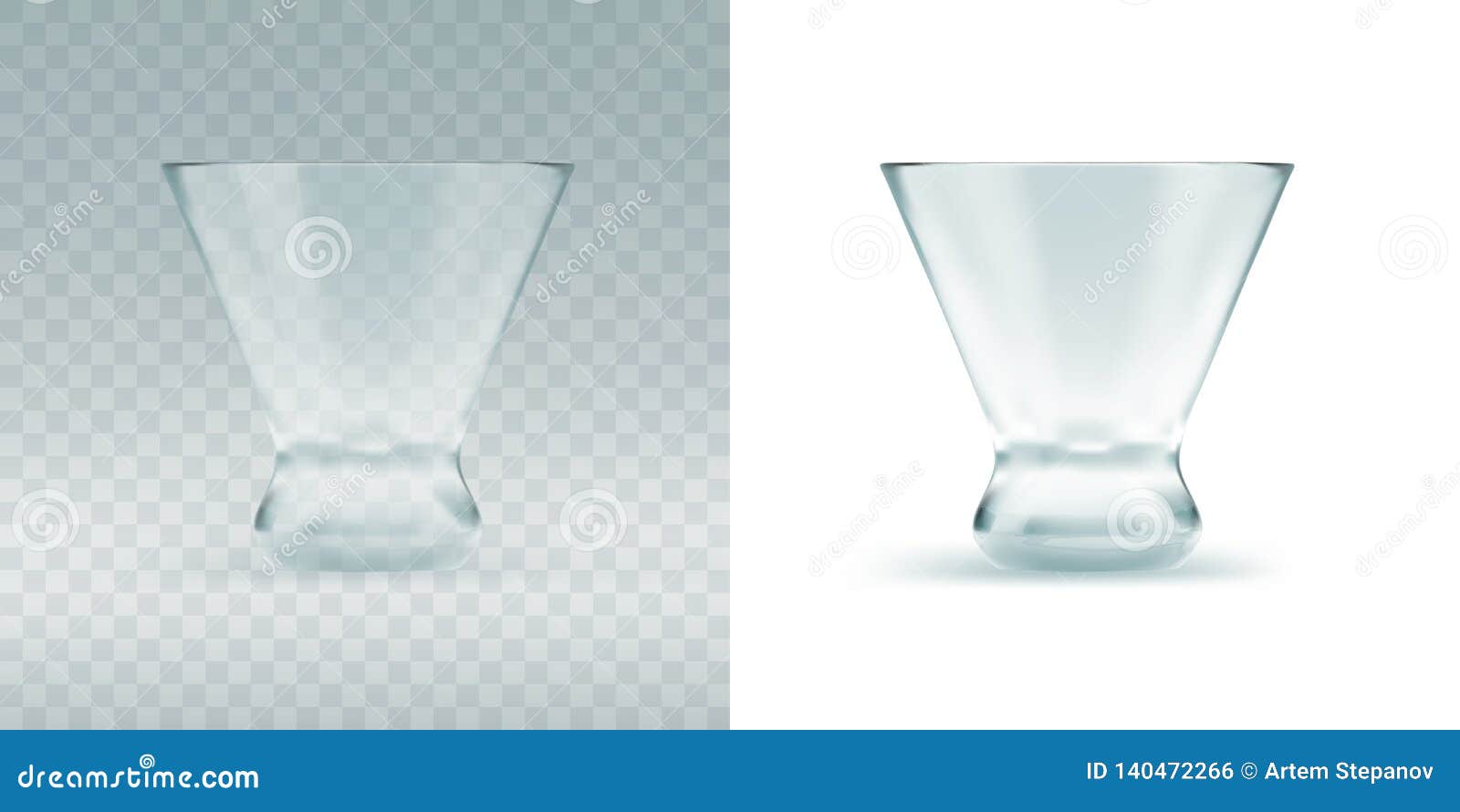Empty Transparent Triangular Glass for Cosmopolitan Cocktail Stock ...