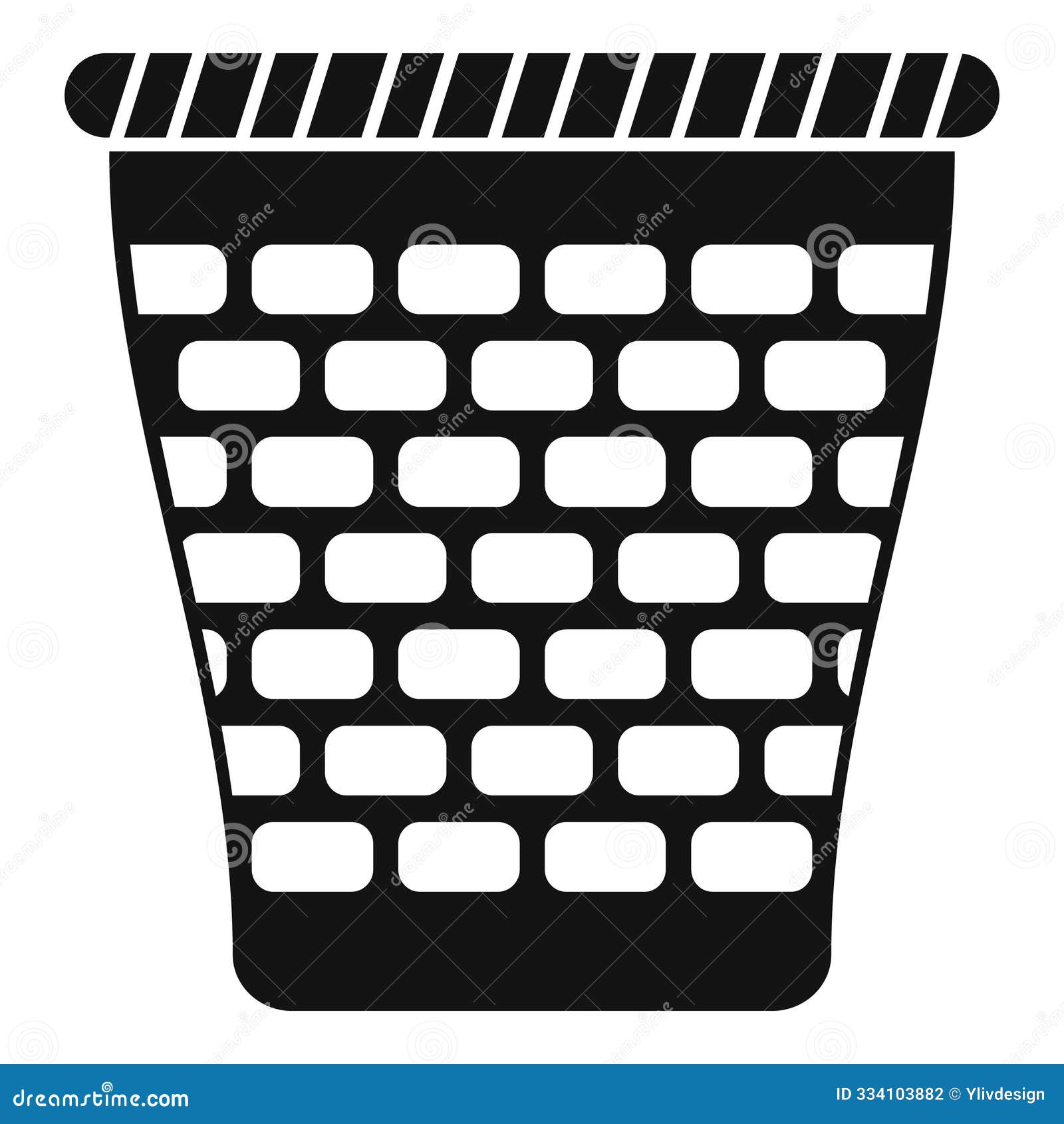 Empty Trash Can Icon Representing Recycling and Waste Management Stock ...