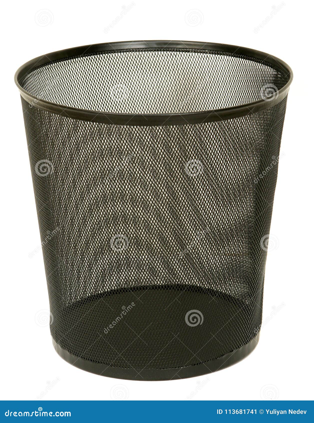 Empty Trash, Garbage Black Bin Isolated Stock Image - Image of junk ...