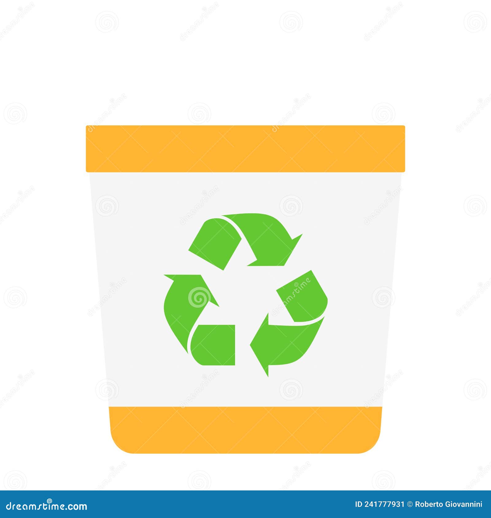 Empty Trash Simple Modern Icon on White Stock Vector - Illustration of ...