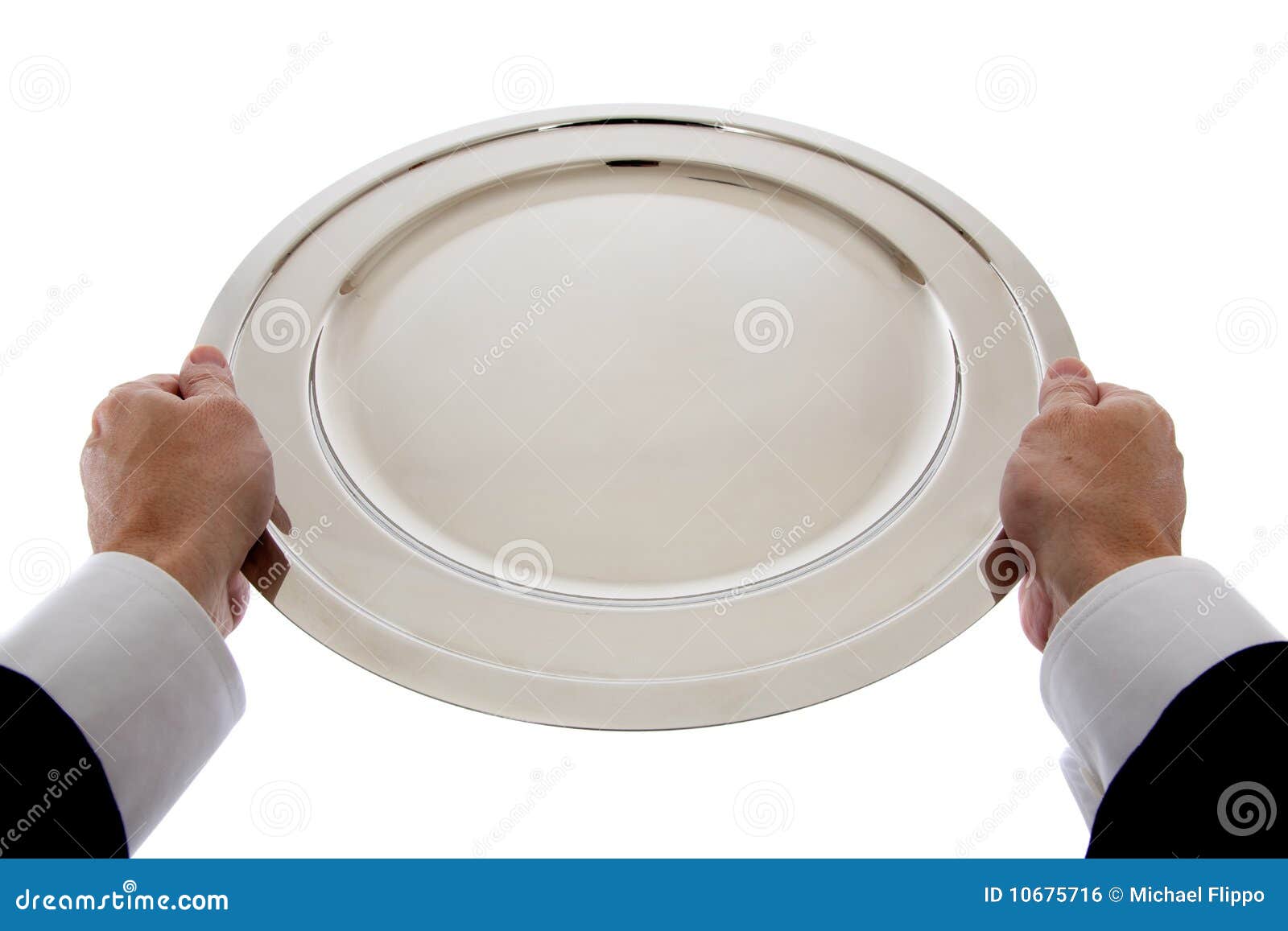 An Empty Tray Held by Service Personnel Stock Photo - Image of formal ...
