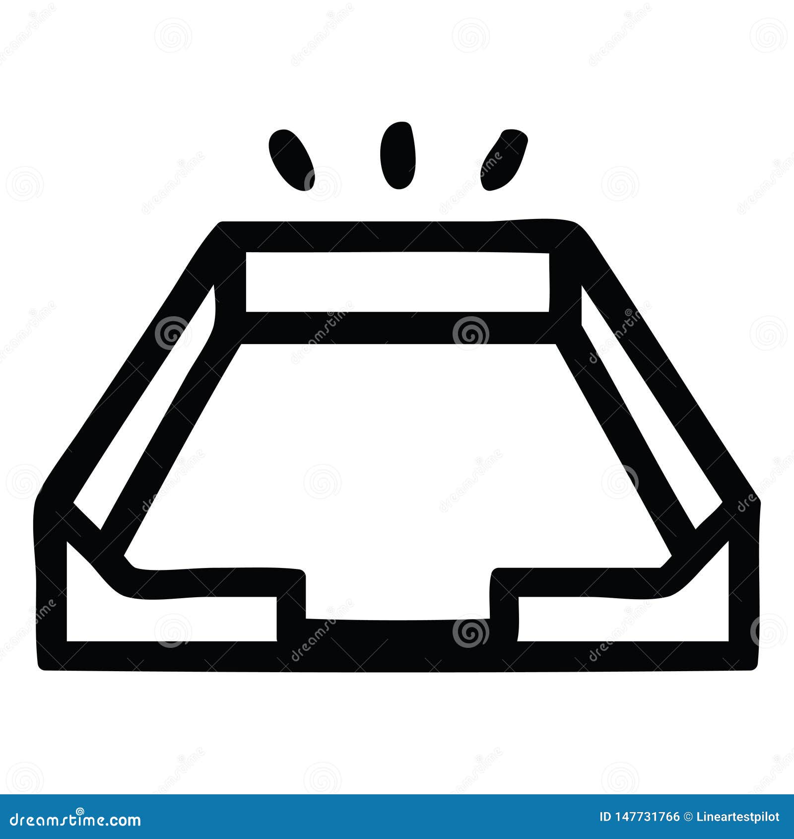 Empty in tray icon stock vector. Illustration of empty - 147731766