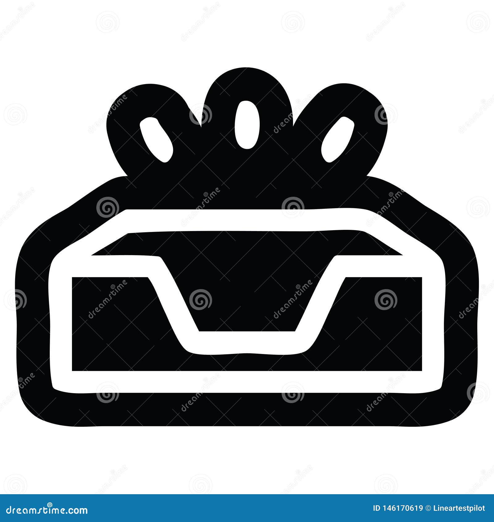 Empty in tray icon symbol stock vector. Illustration of graphic - 146170619