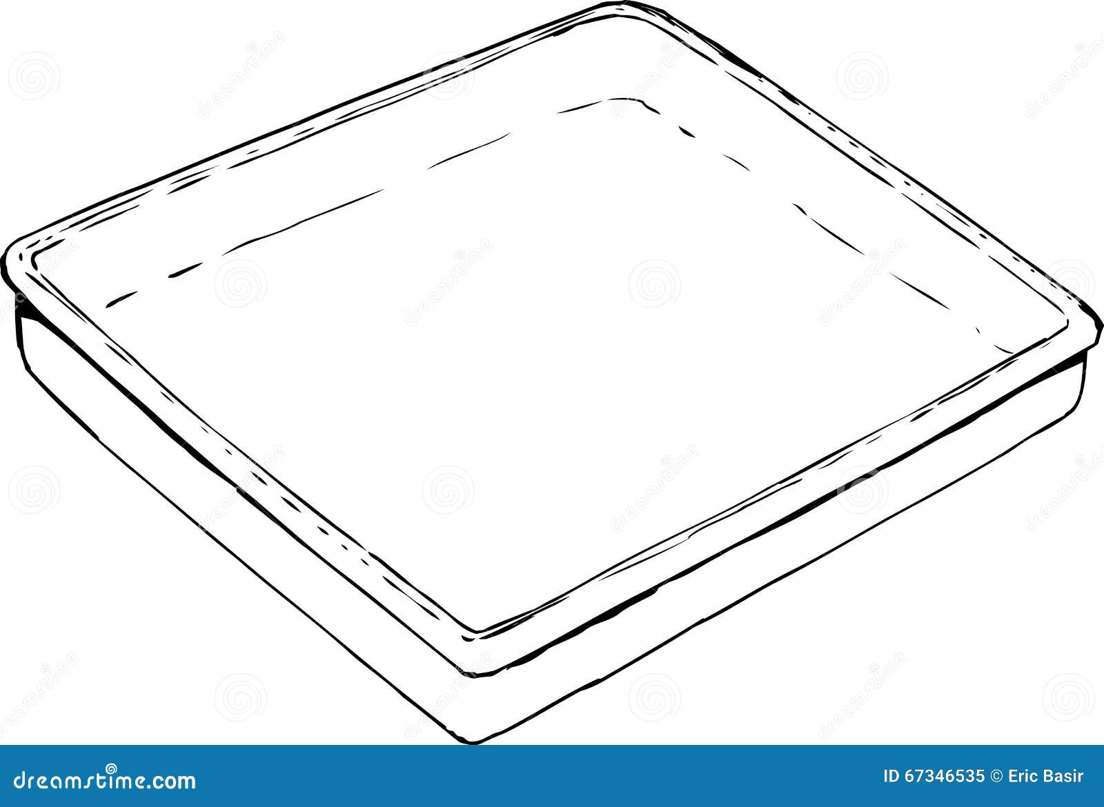 Empty Tray Illustration Outline Stock Illustration - Illustration of ...