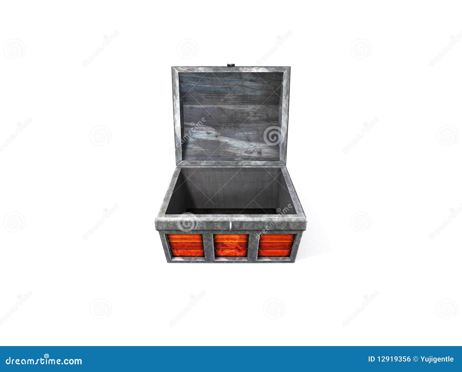 Empty treasure box stock illustration. Illustration of space - 12919356