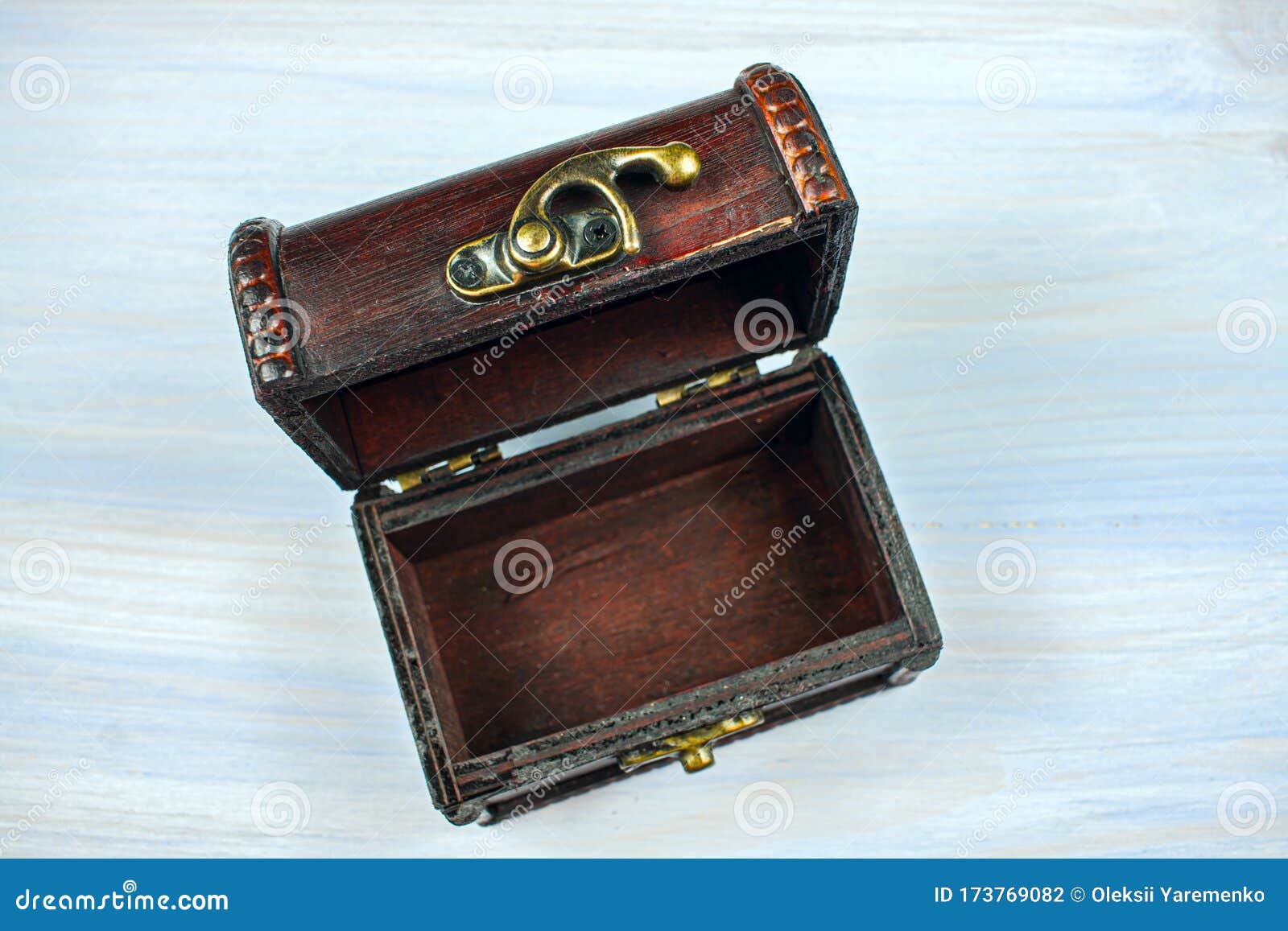 Empty treasure Chest . stock photo. Image of chest, carved - 173769082