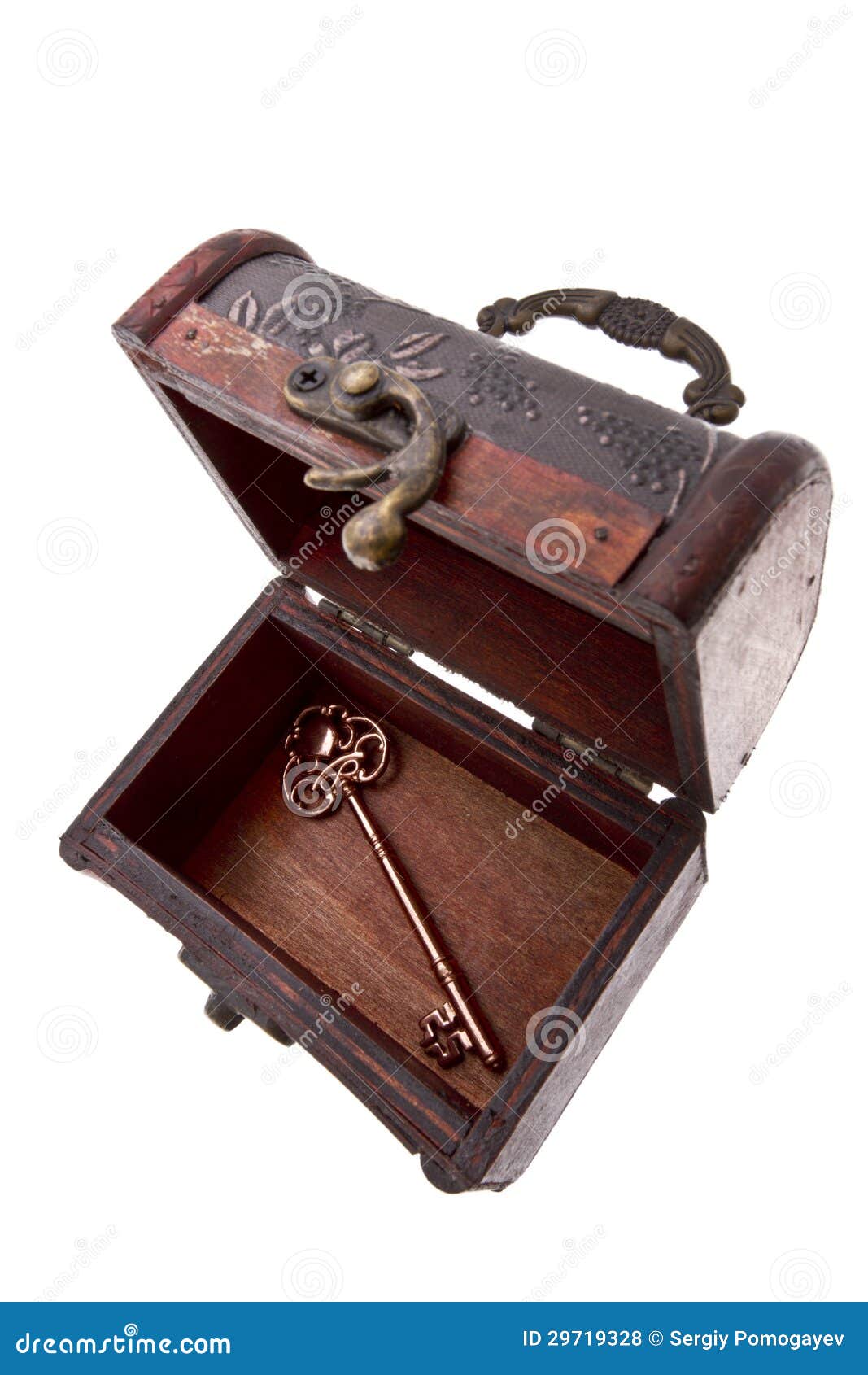 Treasure Chest with Skeleton Key Stock Photo - Image of decorative ...