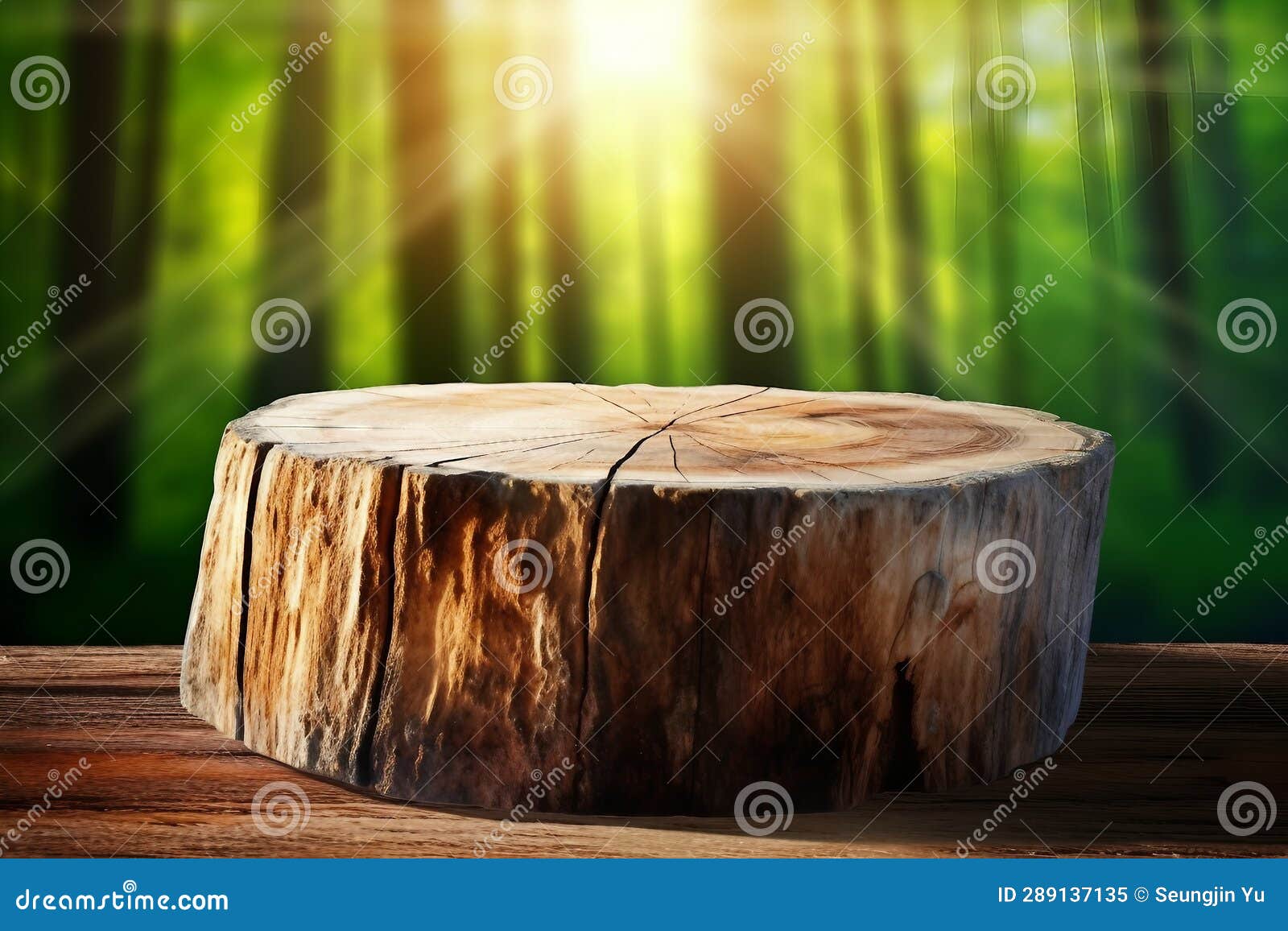 Empty Tree Trunk for Display Montages Stock Image - Image of light ...