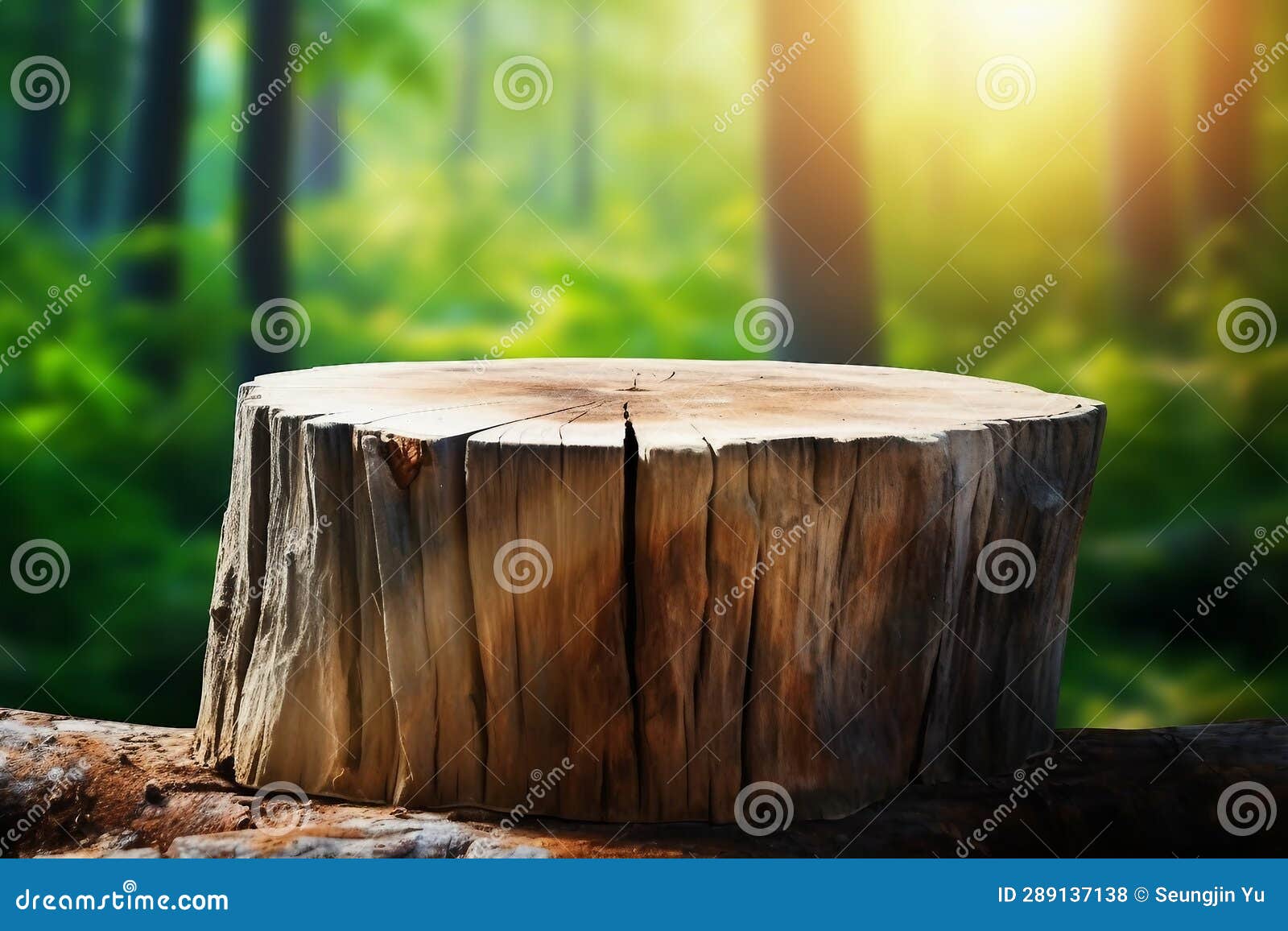 Empty Tree Trunk for Display Montages Stock Illustration - Illustration ...