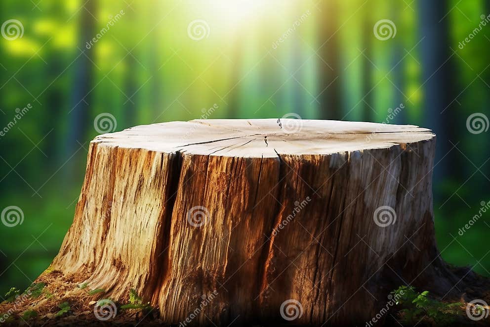 Empty Tree Trunk for Display Montages Stock Image - Image of display ...
