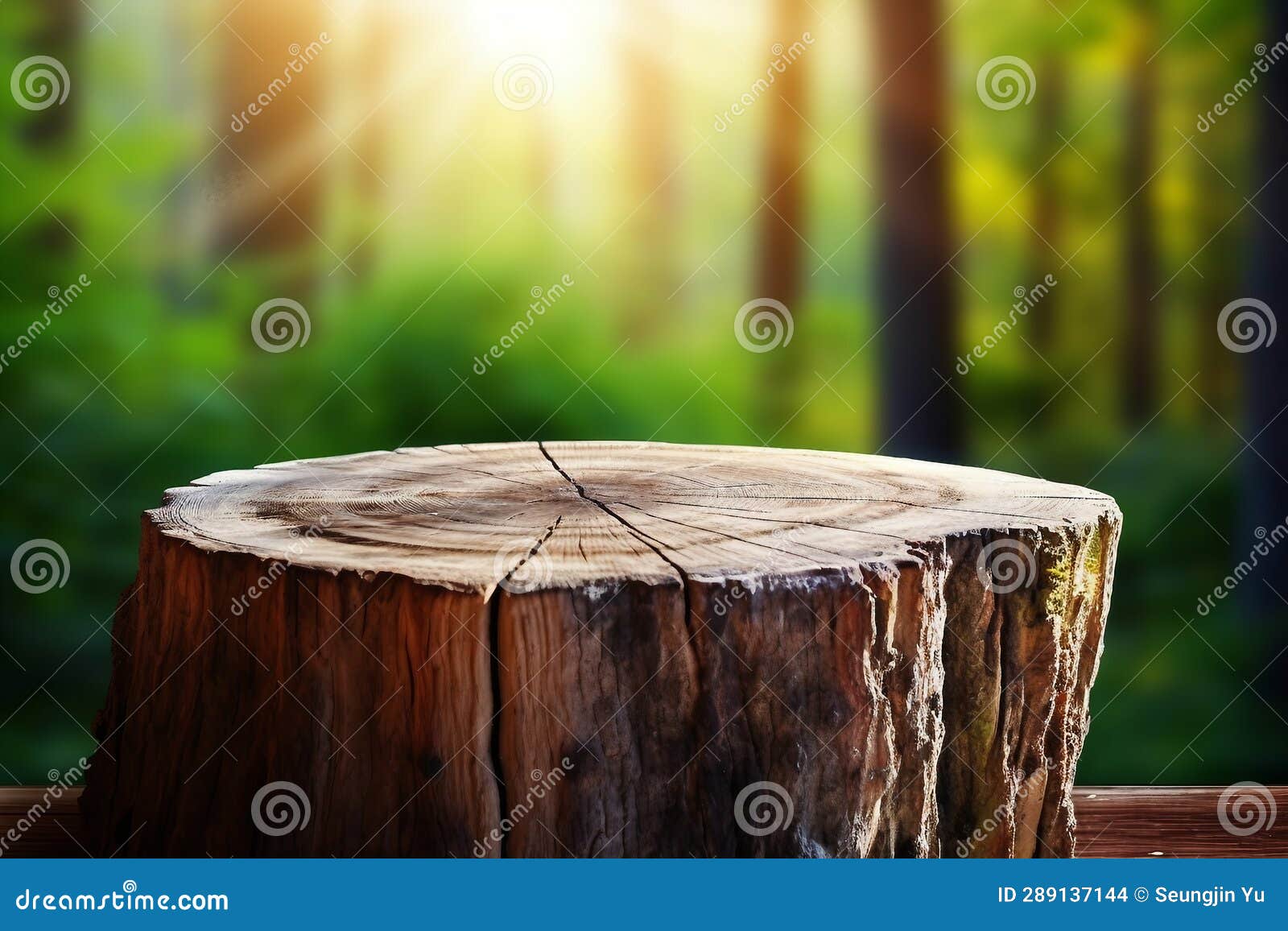 Empty Tree Trunk for Display Montages Stock Photo - Image of light ...
