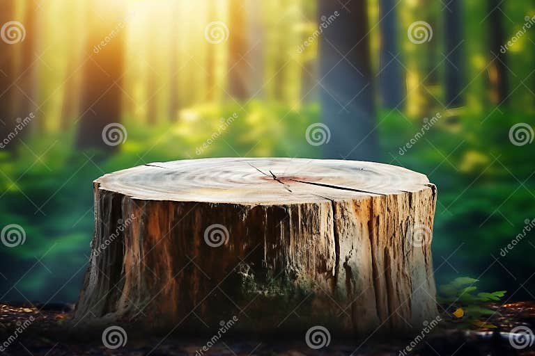 Empty Tree Trunk for Display Montages Stock Image - Image of tree ...