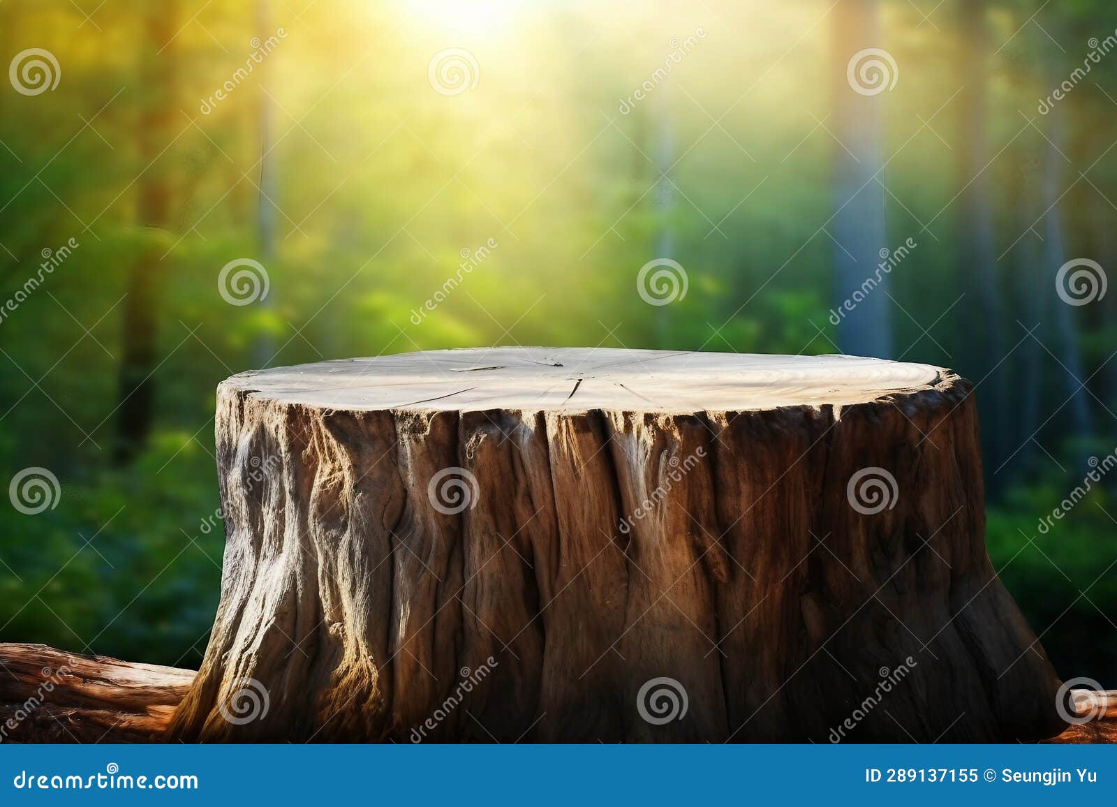 Empty Tree Trunk for Display Montages Stock Image - Image of wooden ...