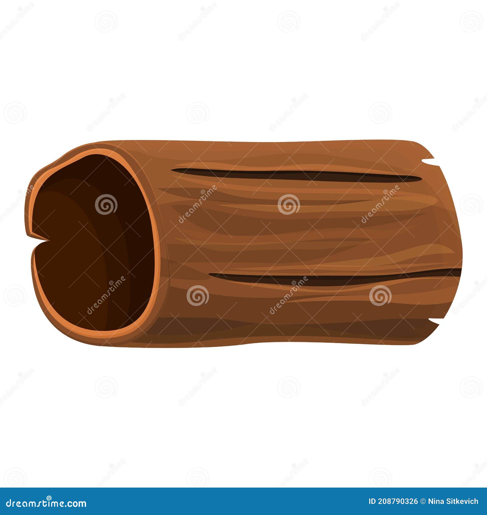 Empty Tree Trunk Icon, Cartoon Style Stock Vector - Illustration of ...