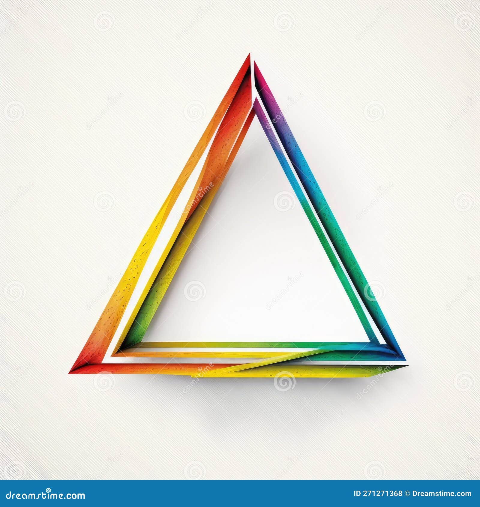 Empty Triangle Frame on White Background. Stock Illustration ...