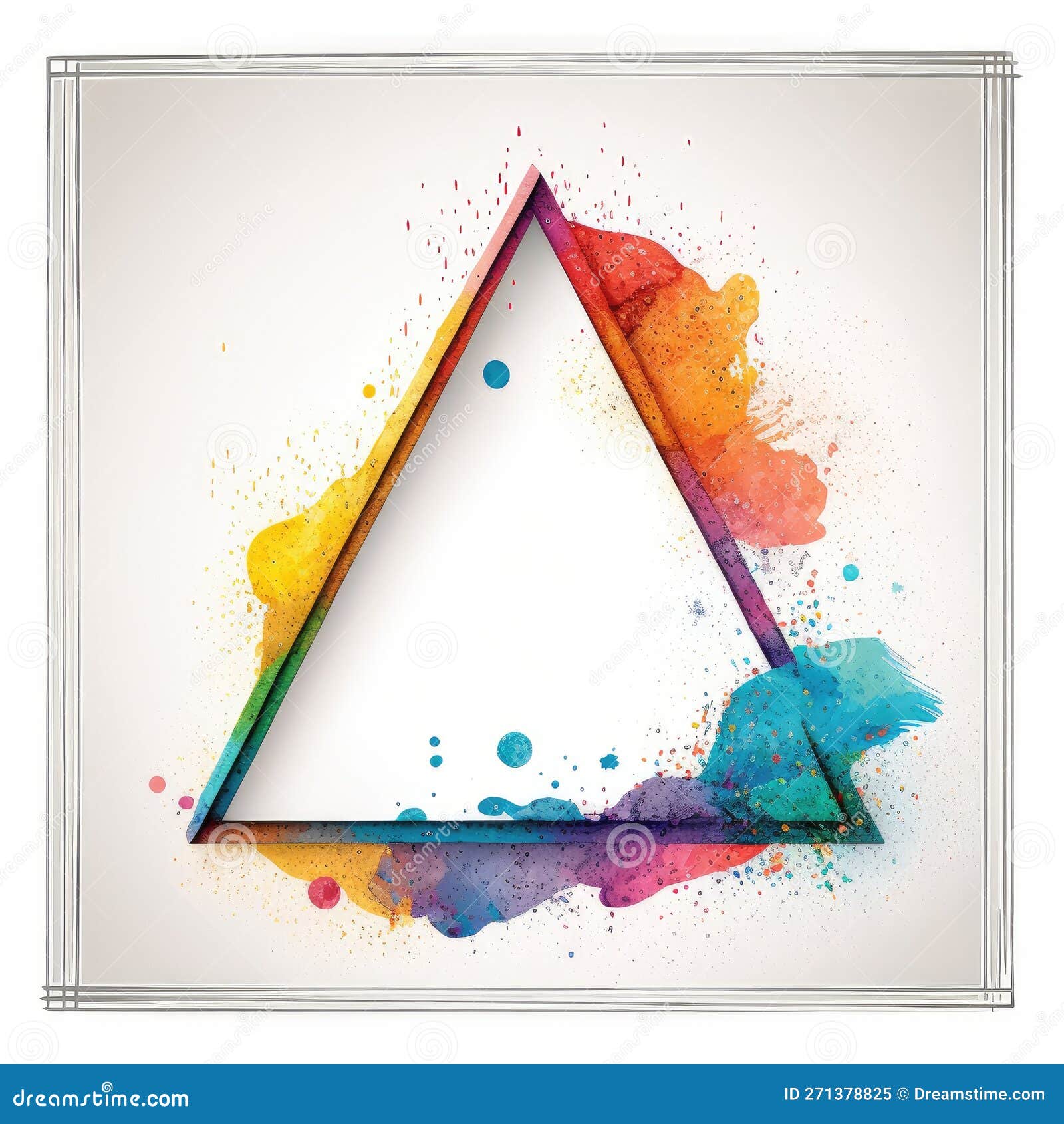 Empty Triangle Frame on White Background. Stock Illustration ...
