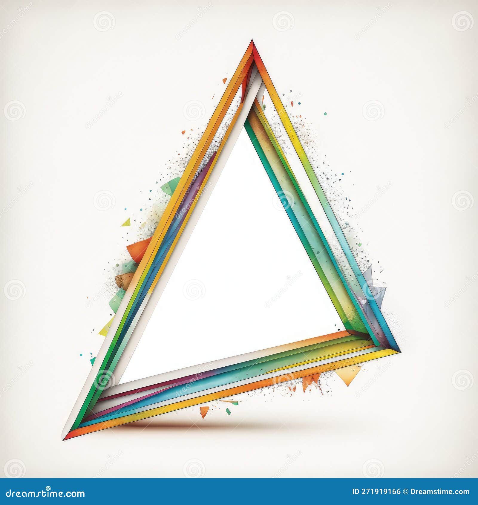 Empty Triangle Frame on White Background. Stock Illustration ...