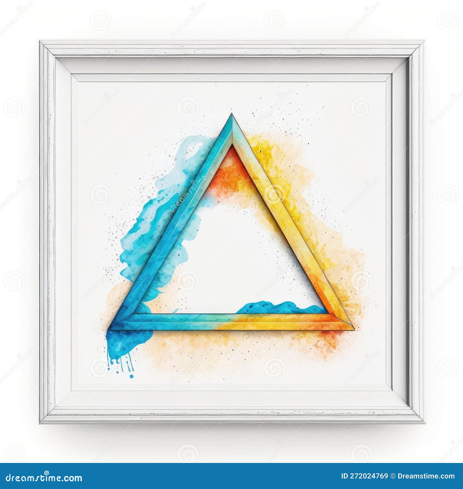 Empty Triangle Frame on White Background. Stock Illustration ...