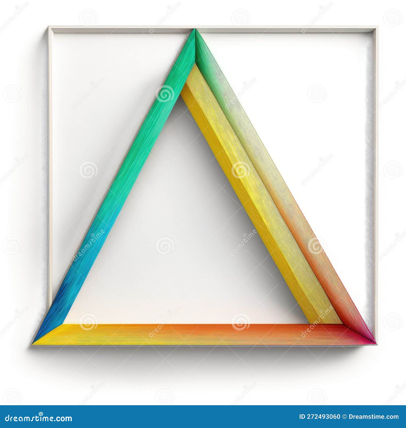 Empty Triangle Frame on White Background. Stock Illustration ...