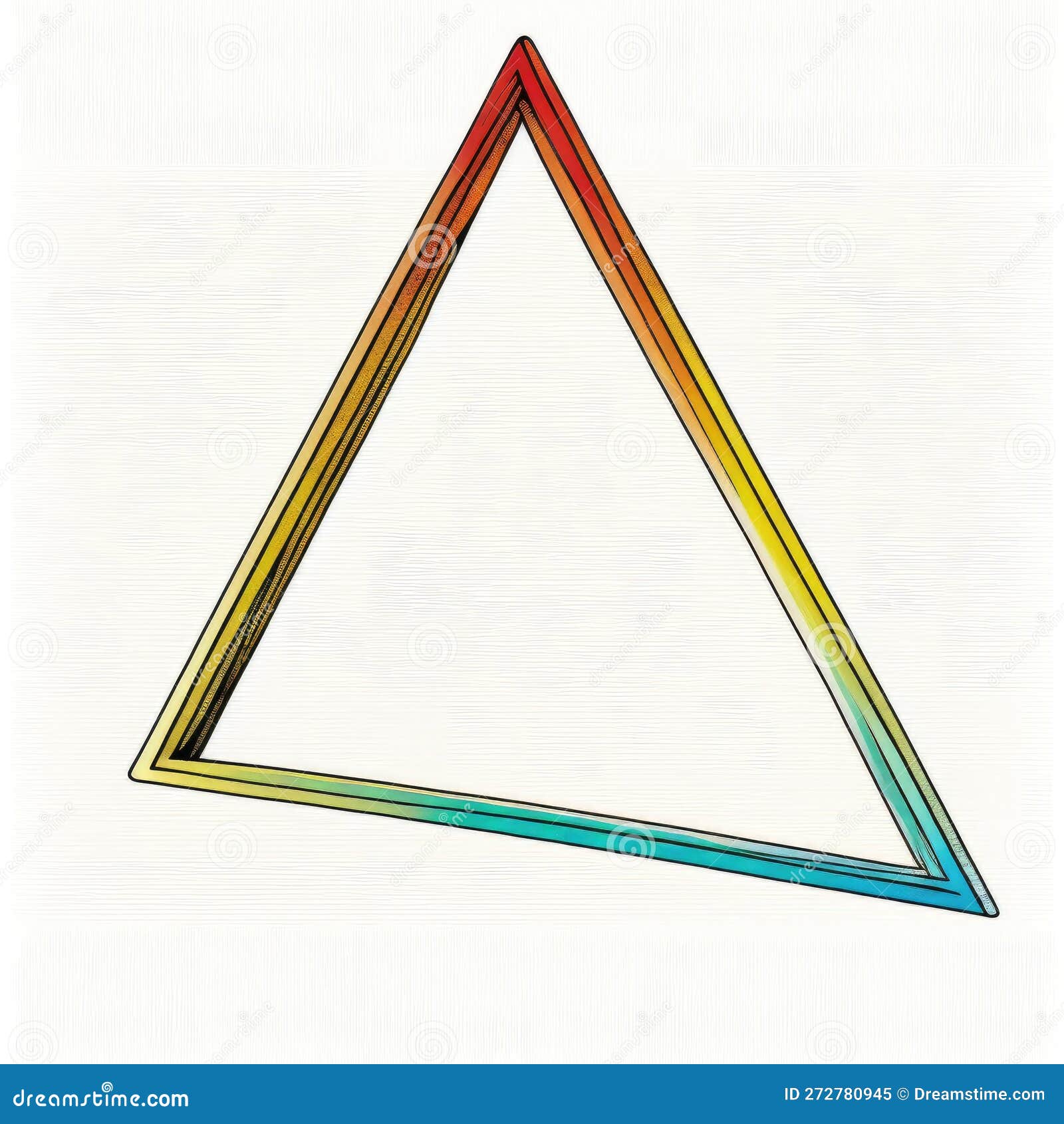 Empty Triangle Frame on White Background. Stock Illustration ...
